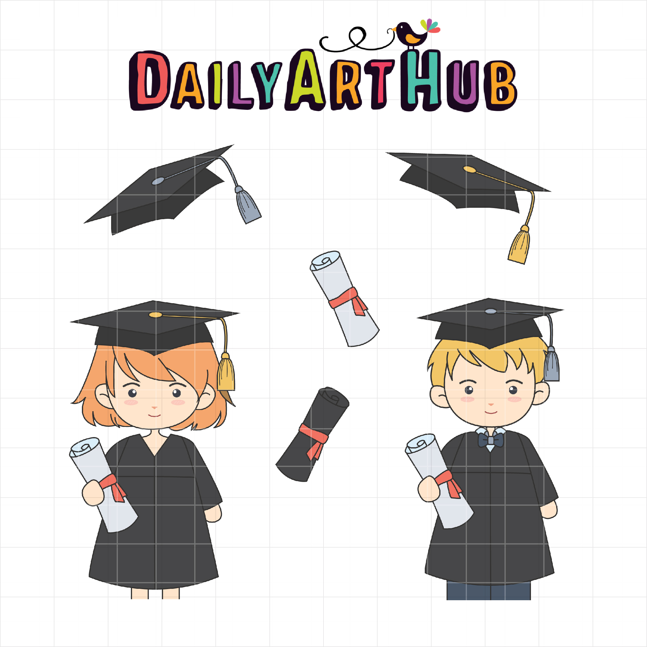 Graduation Clip Art Set – Daily Art Hub – Free Clip Art Everyday