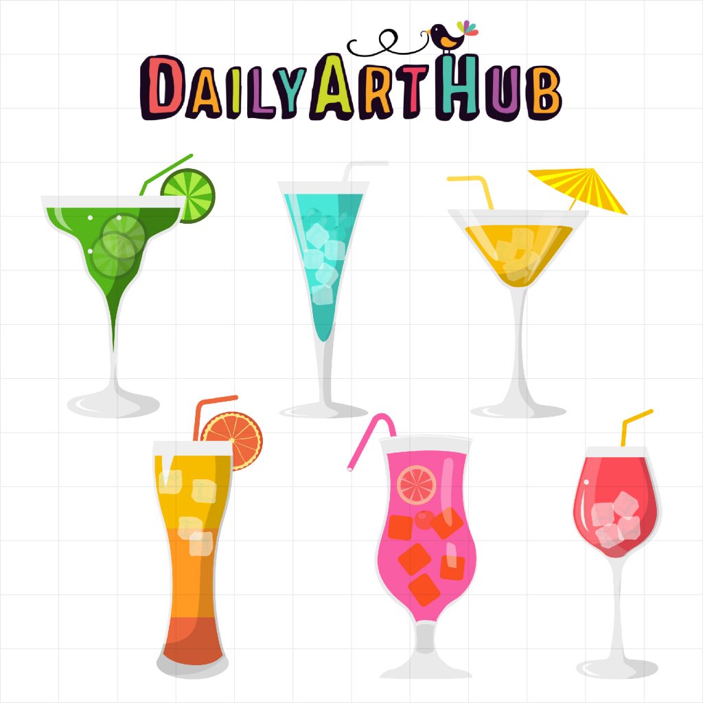Cool Cocktails Clip Art Set – Daily Art Hub // Graphics, Alphabets & SVG