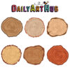 Tree Wood Slices Clip Art Set – Daily Art Hub // Graphics, Alphabets & SVG
