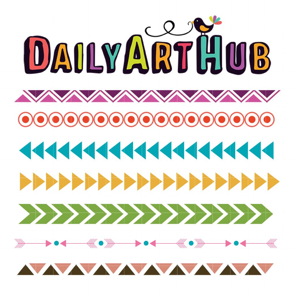 Bohemian Borders Clip Art Set – Daily Art Hub // Graphics, Alphabets & SVG