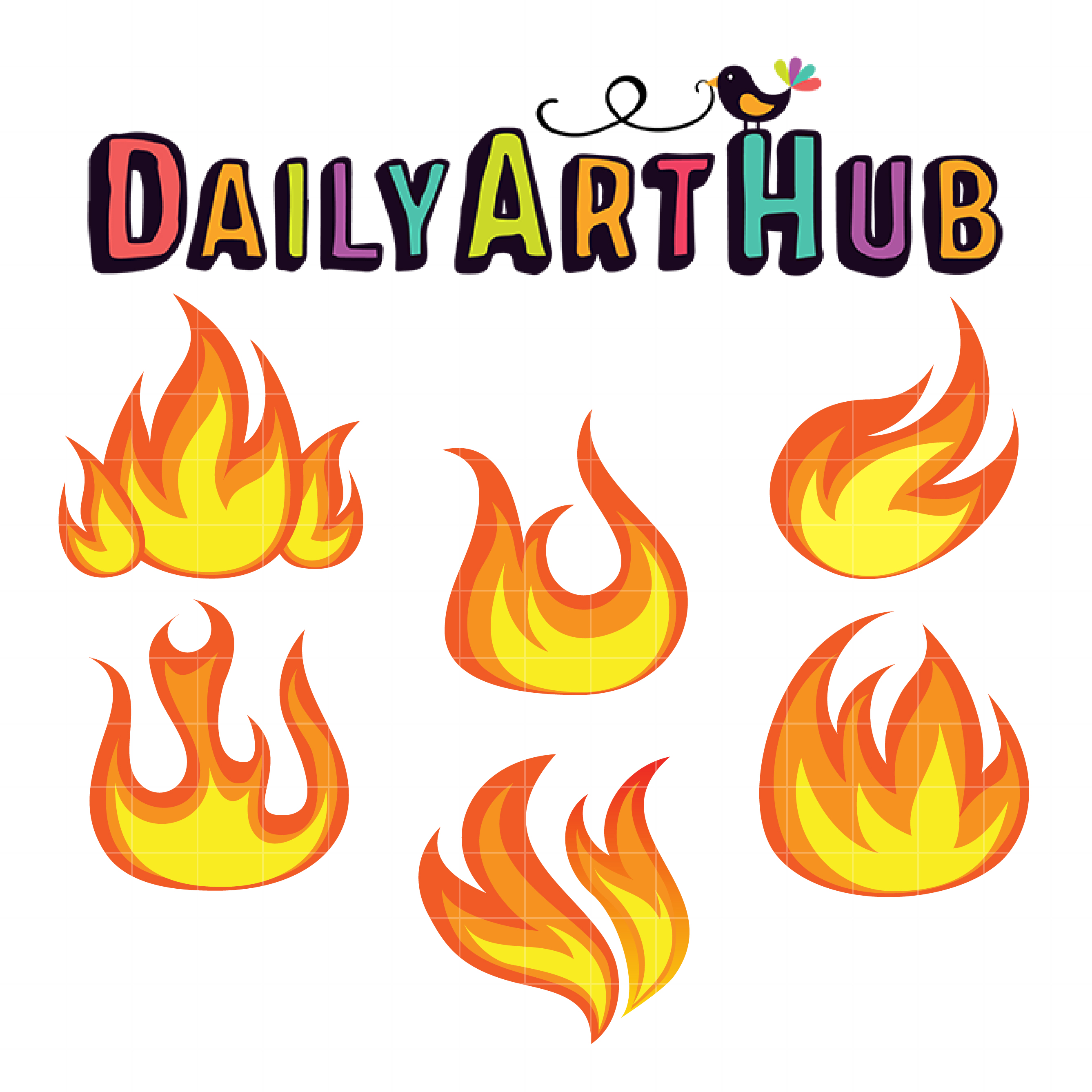 Flame Shapes Clip Art Set – Daily Art Hub – Free Clip Art Everyday