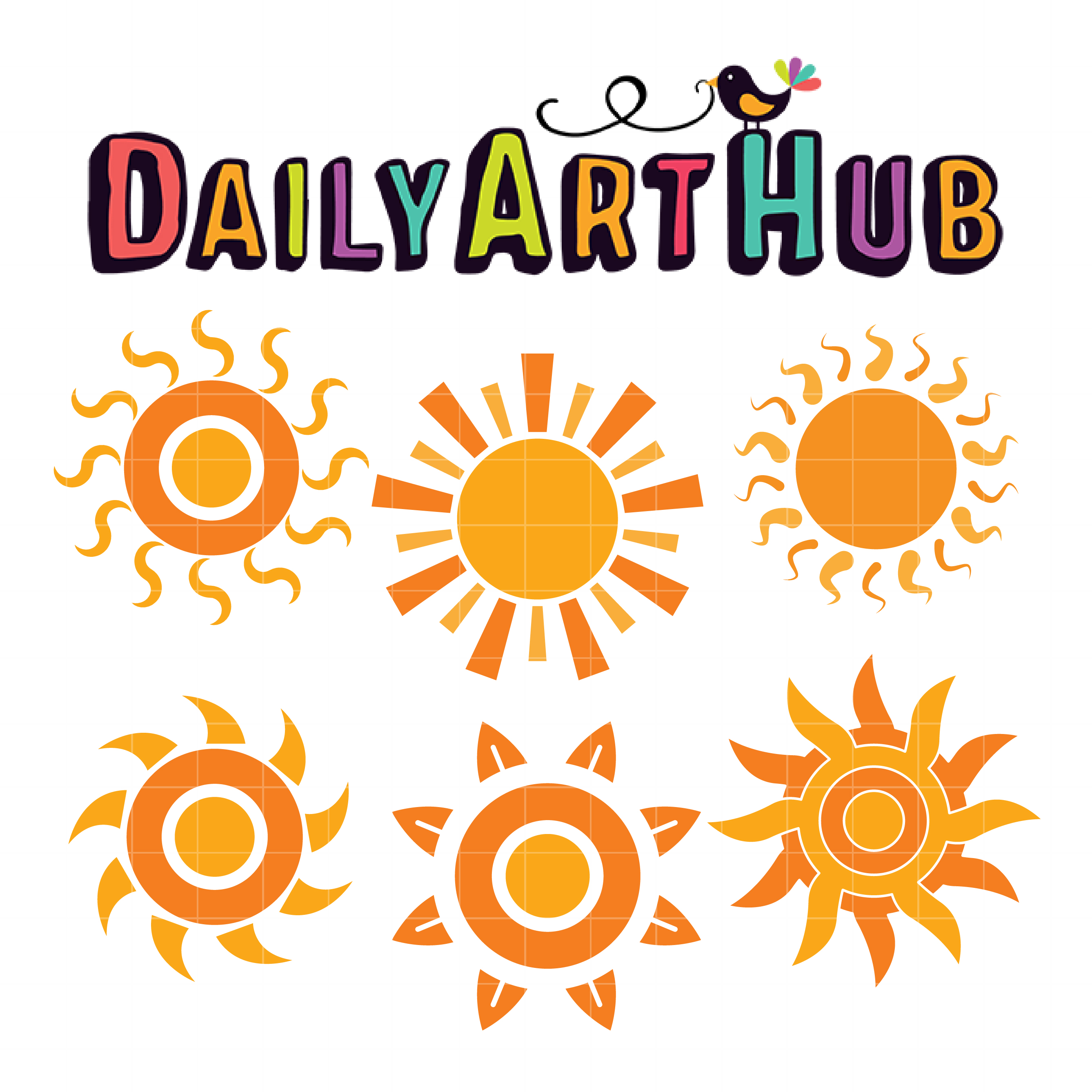 Hot Sun Collection Clip Art Set – Daily Art Hub – Free Clip Art Everyday