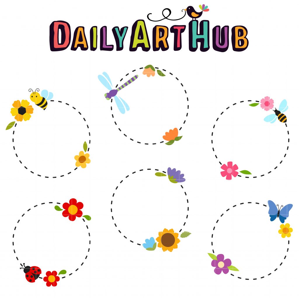 Blooming Spring Frames Clip Art Set – Daily Art Hub // Graphics ...