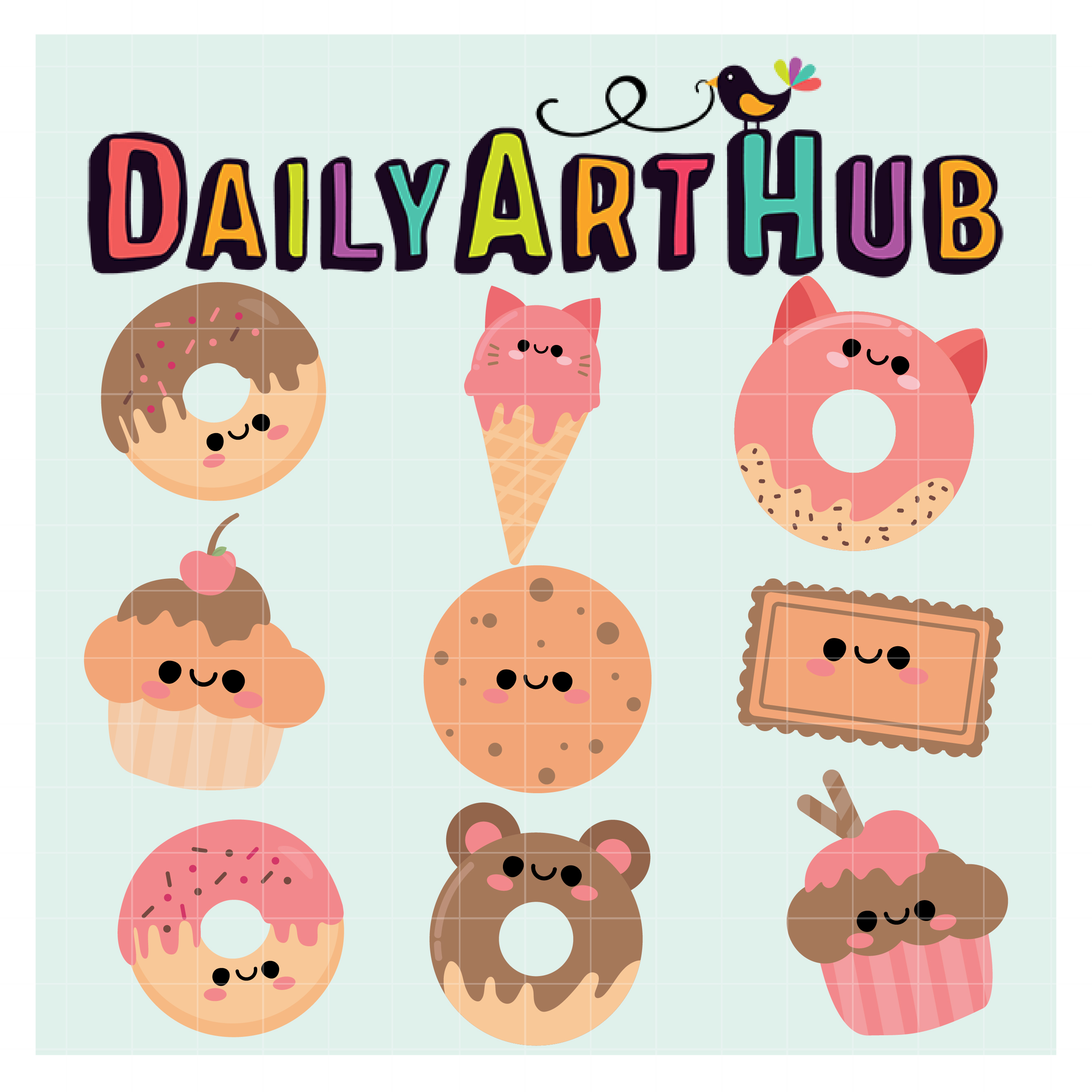 Cute Sweet Dessert Clip Art Set – Daily Art Hub – Free Clip Art Everyday