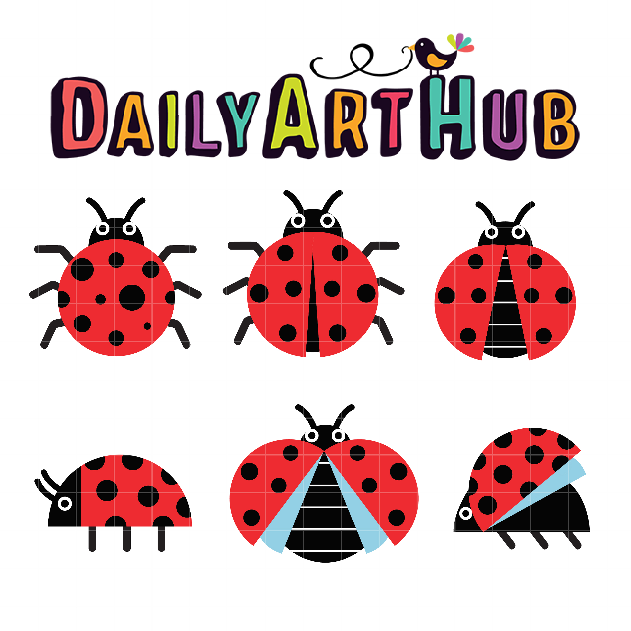 Spring Ladybug Clip Art Set – Daily Art Hub – Free Clip Art Everyday