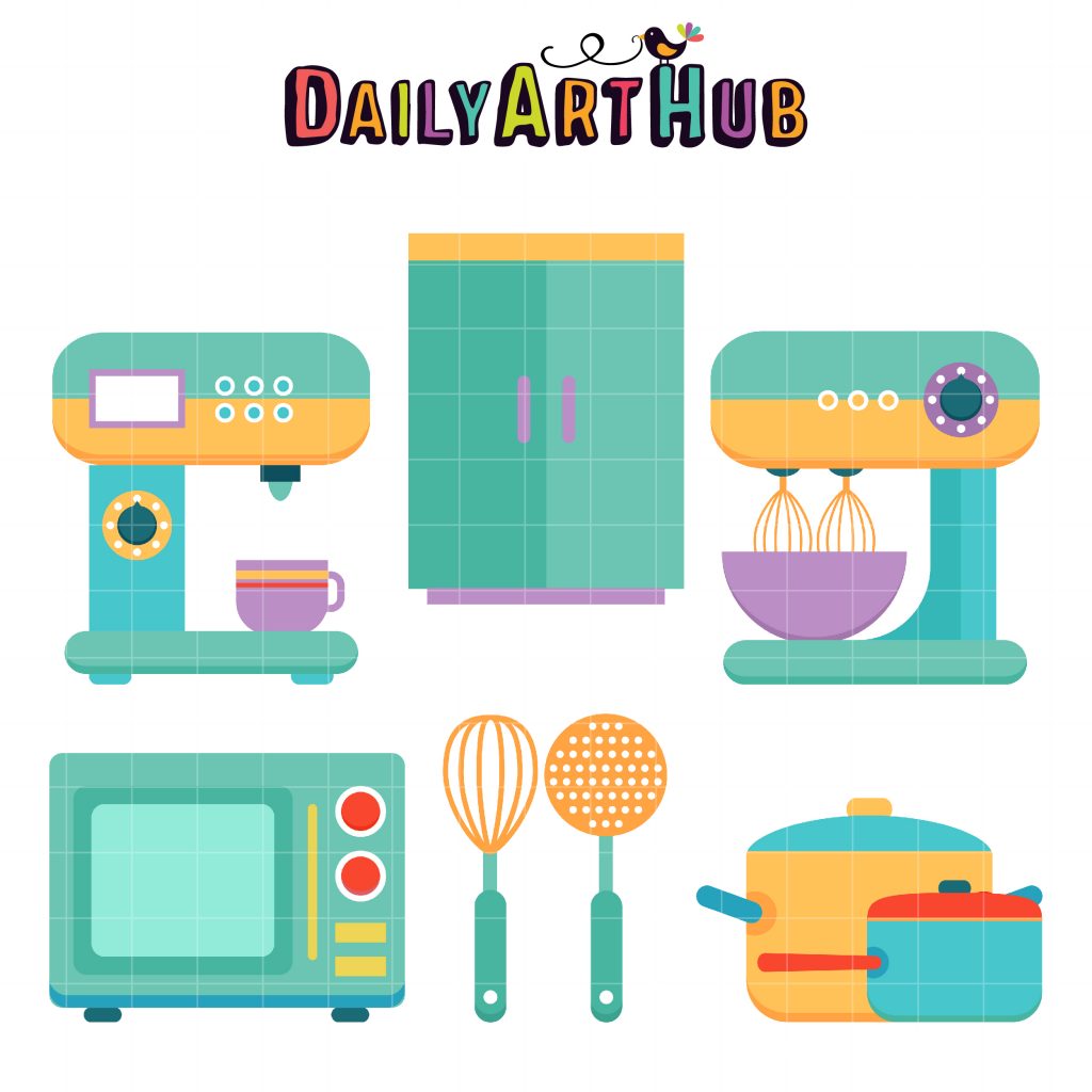 Kitchen Stuff Clip Art Set – Daily Art Hub // Graphics, Alphabets & SVG