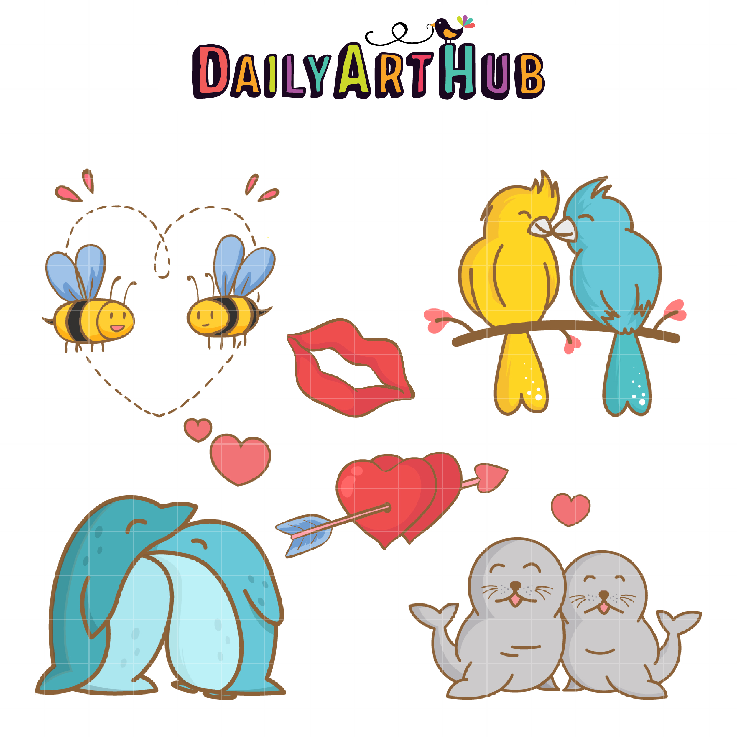 Animal Couple Clip Art Set – Daily Art Hub – Free Clip Art Everyday