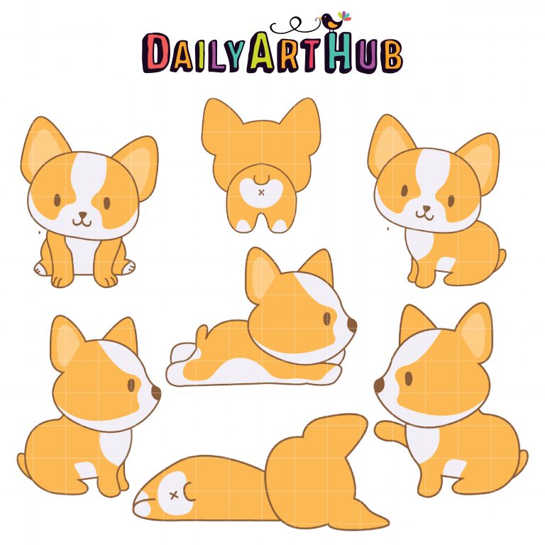 Cute Toy Puppy Clip Art Set – Daily Art Hub // Graphics, Alphabets & SVG
