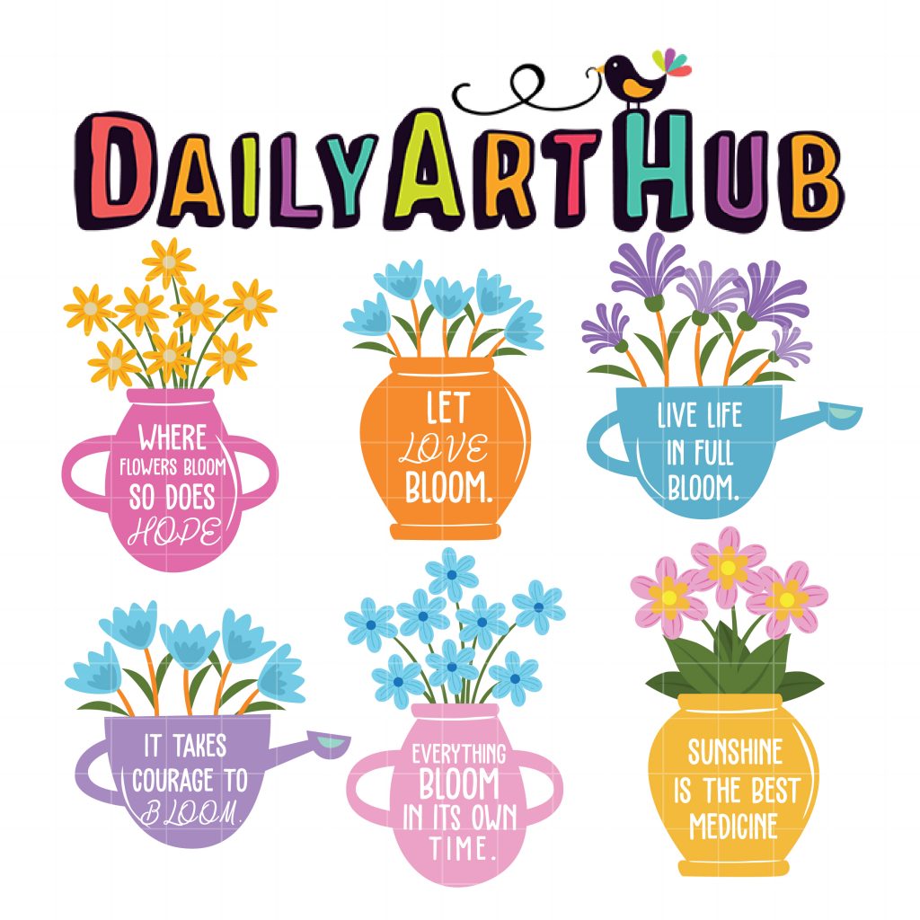 Pastel Spring Flowers Clip Art Set – Daily Art Hub // Graphics ...