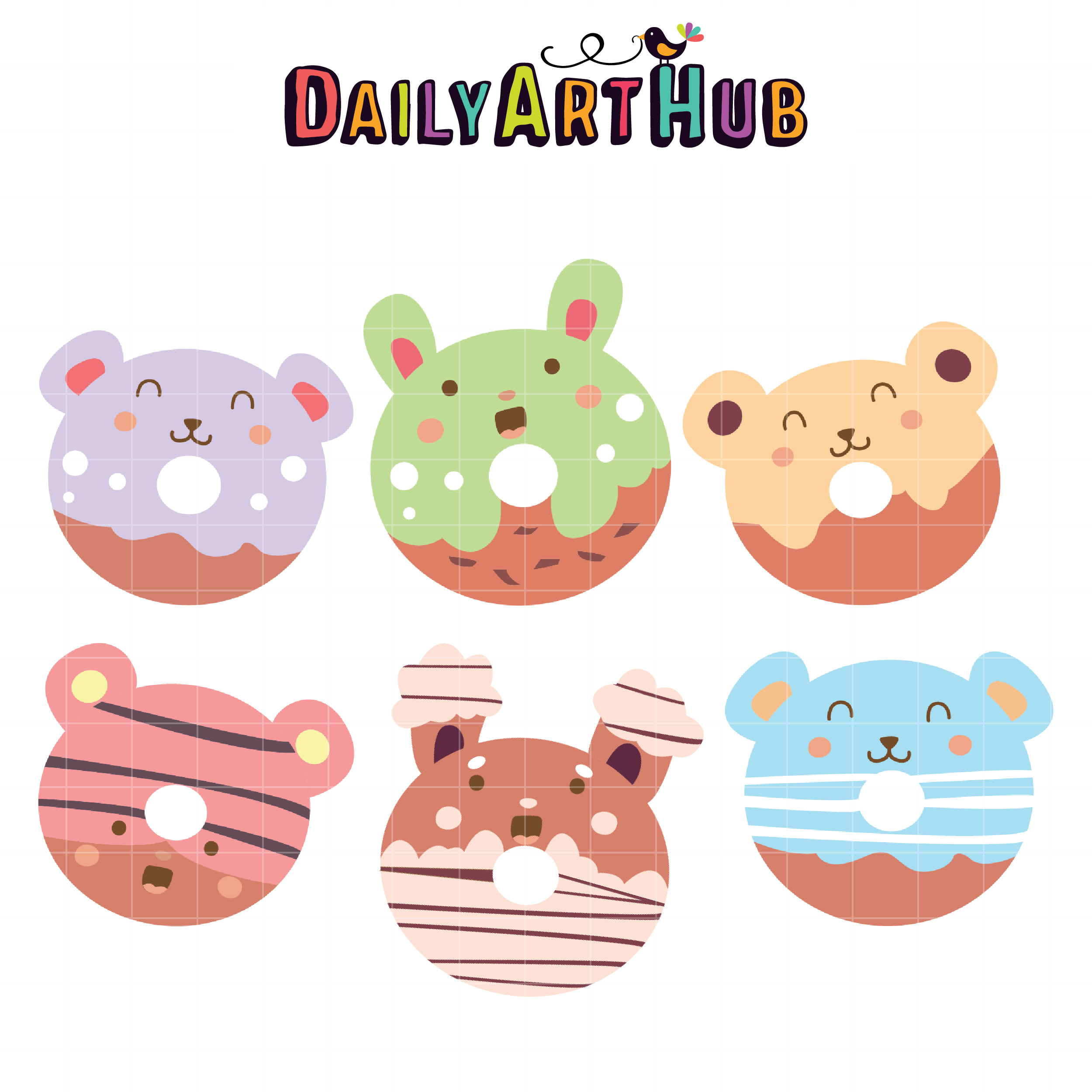 Donut Bear Clip Art Set – Daily Art Hub – Free Clip Art Everyday