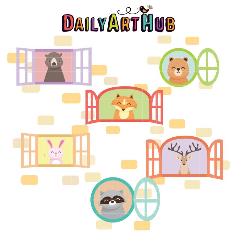 Window Animals Clip Art Set – Daily Art Hub // Graphics, Alphabets & SVG