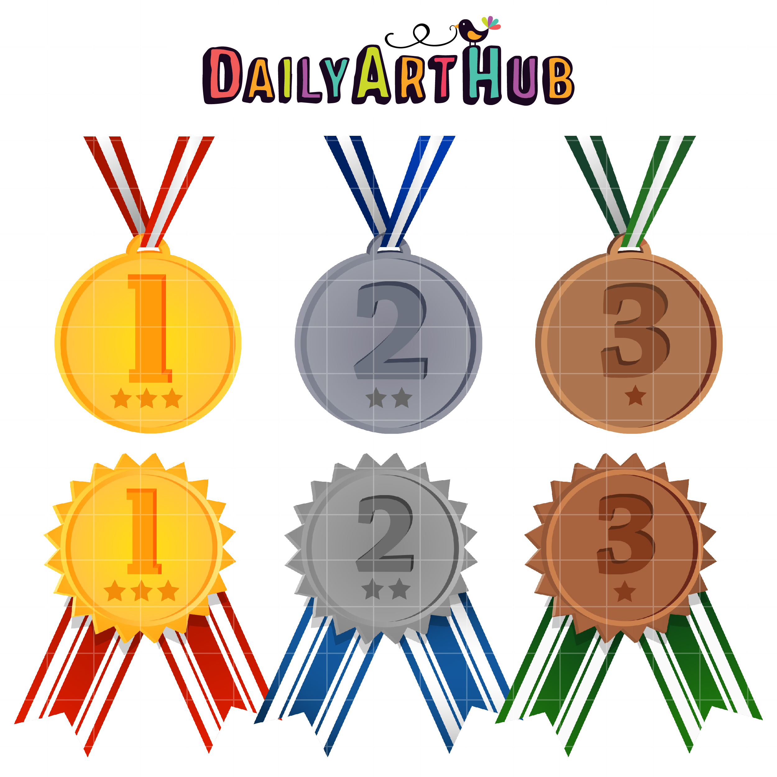 Number Medals Clip Art Set – Daily Art Hub – Free Clip Art Everyday