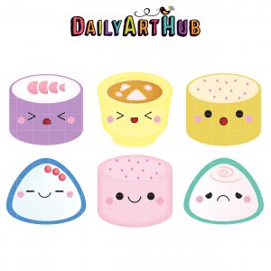 Cute Sushi Emoticon Clip Art Set – Daily Art Hub // Graphics, Alphabets ...