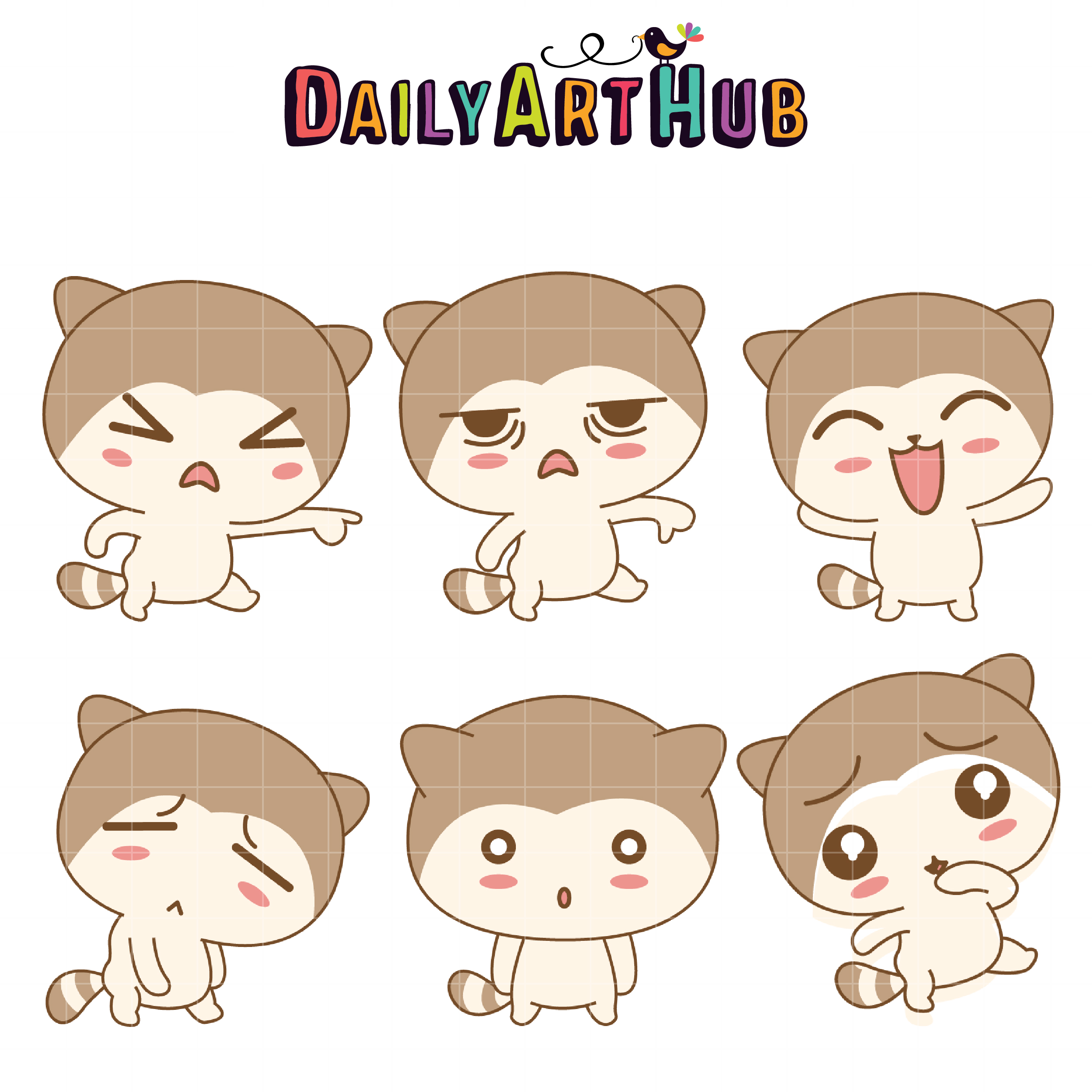 Kawaii Bunny Emotions Clip Art Set – Daily Art Hub – Free Clip Art Everyday