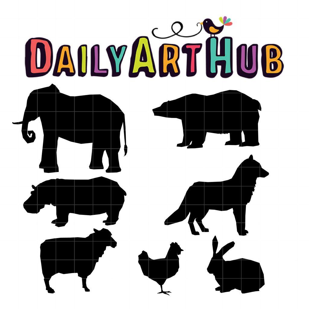 Wild Animals Silhouette Clip Art Set – Daily Art Hub // Graphics ...