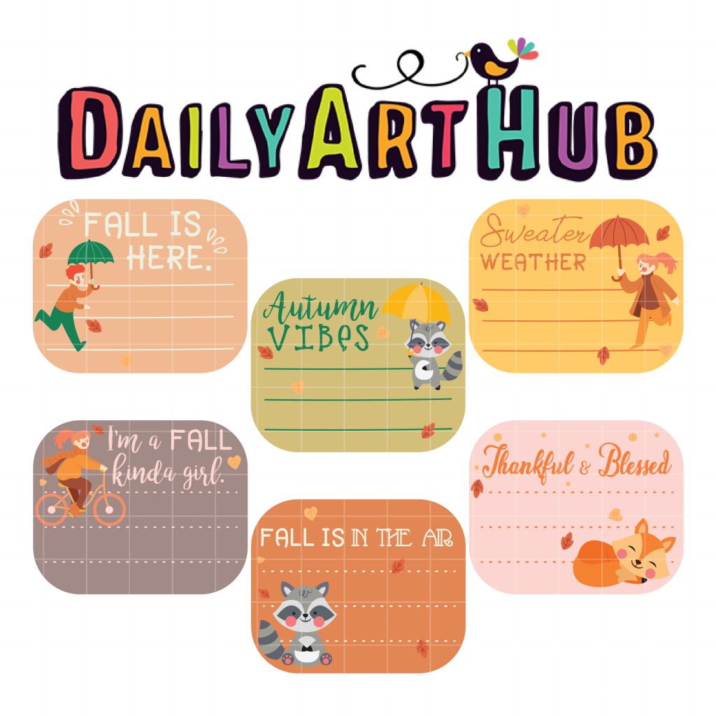 Fall Notes Clip Art Set – Daily Art Hub // Graphics, Alphabets & SVG