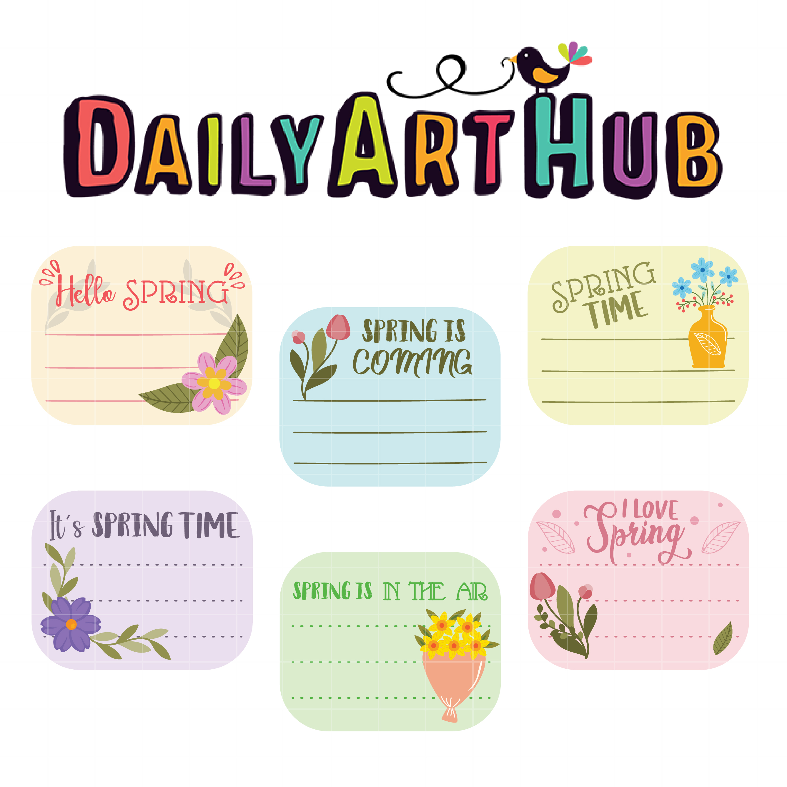 Spring Notes Clip Art Set – Daily Art Hub – Free Clip Art Everyday