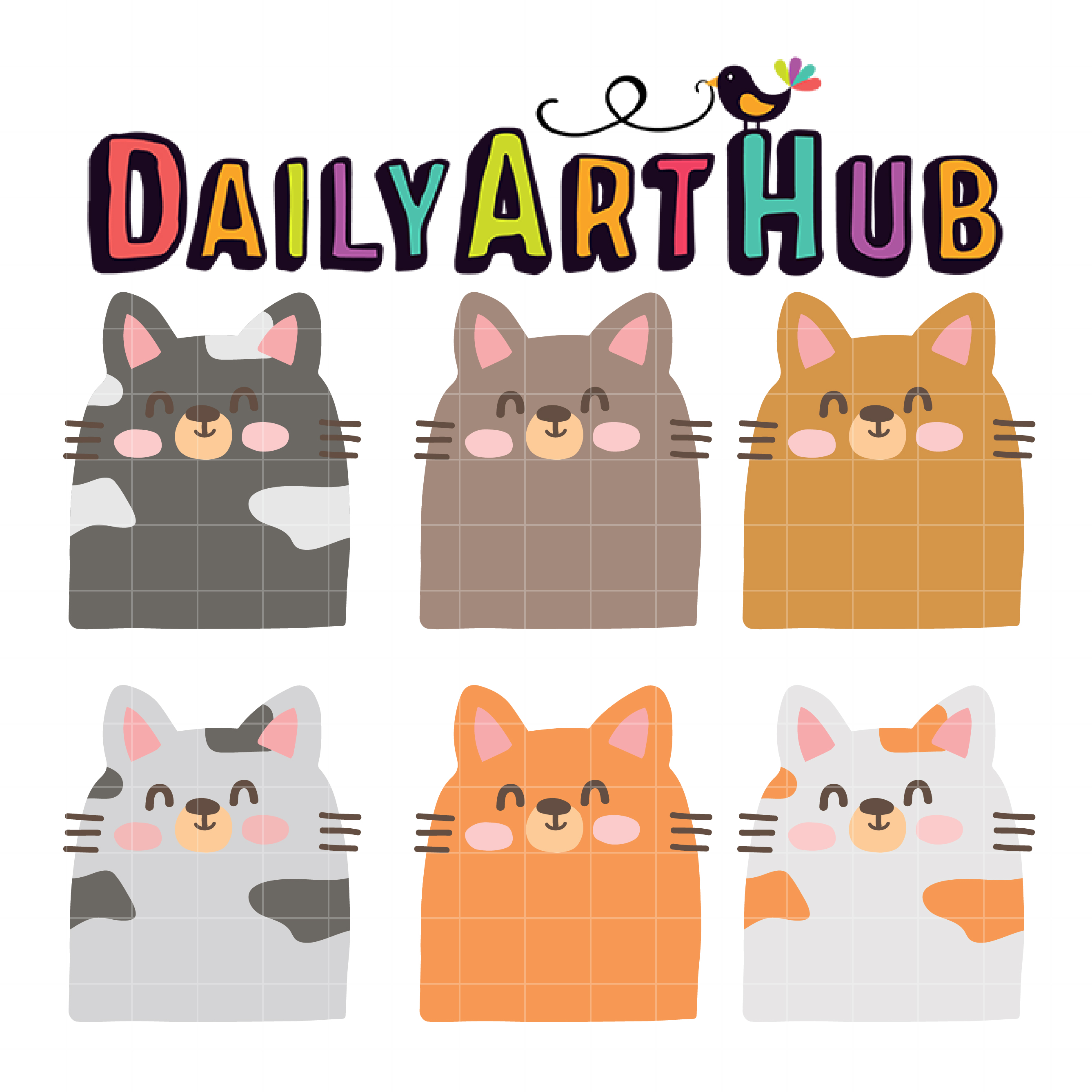 Cute Kitties Clip Art Set – Daily Art Hub – Free Clip Art Everyday