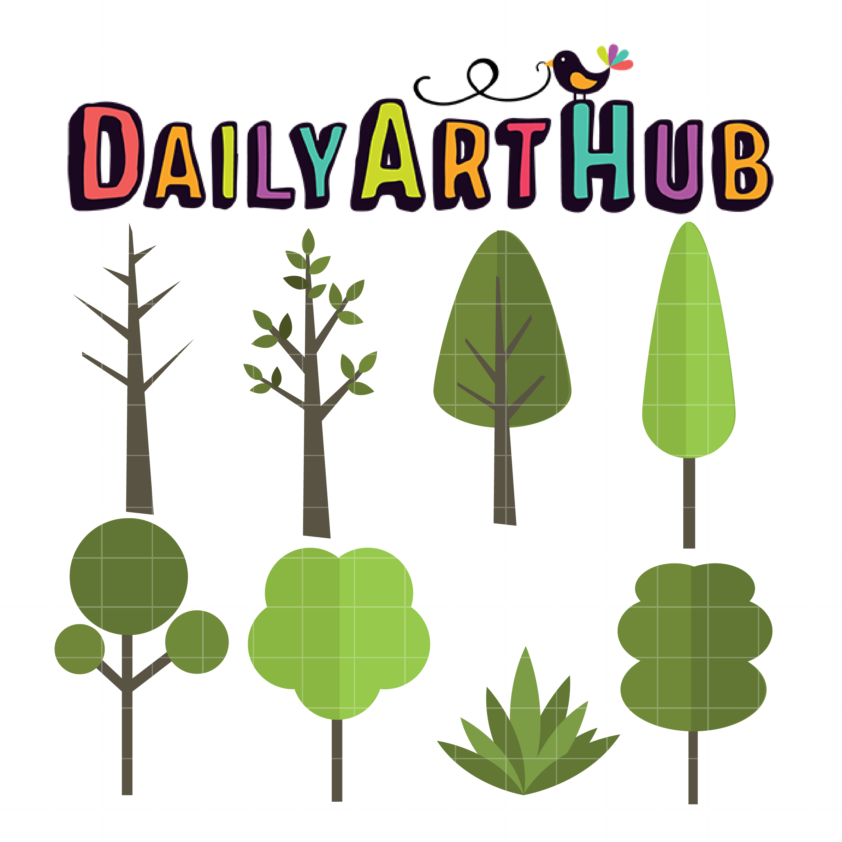 Forest Trees Clip Art Set – Daily Art Hub – Free Clip Art Everyday