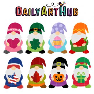 Holiday Gnomes Clip Art Set – Daily Art Hub – Free Clip Art Everyday