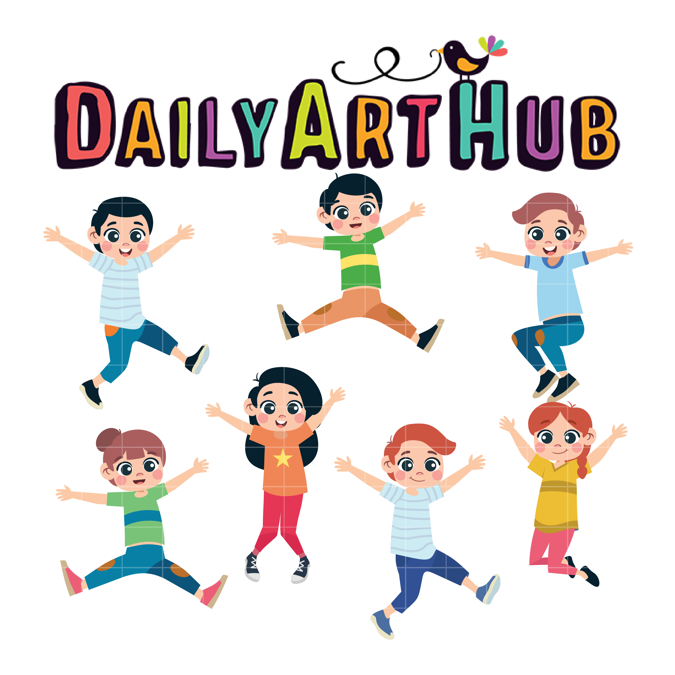 Jumping Children Collection Clip Art Set – Daily Art Hub – Free Clip ...