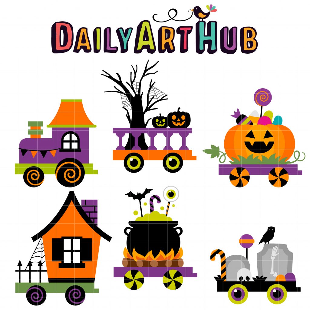 Trick or Treat Train Clip Art Set – Daily Art Hub // Graphics ...