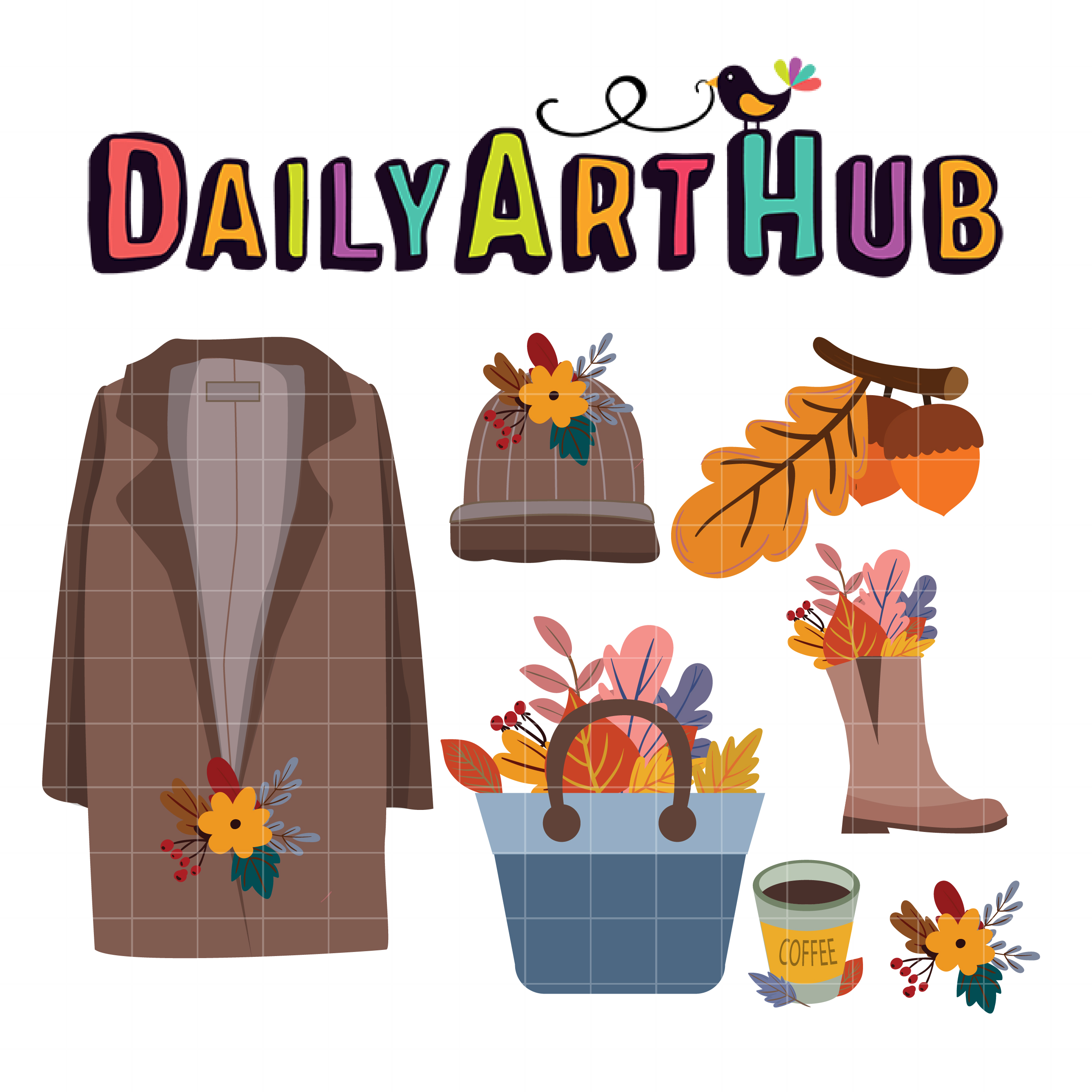 Fall Season Outfit Clip Art Set – Daily Art Hub – Free Clip Art Everyday
