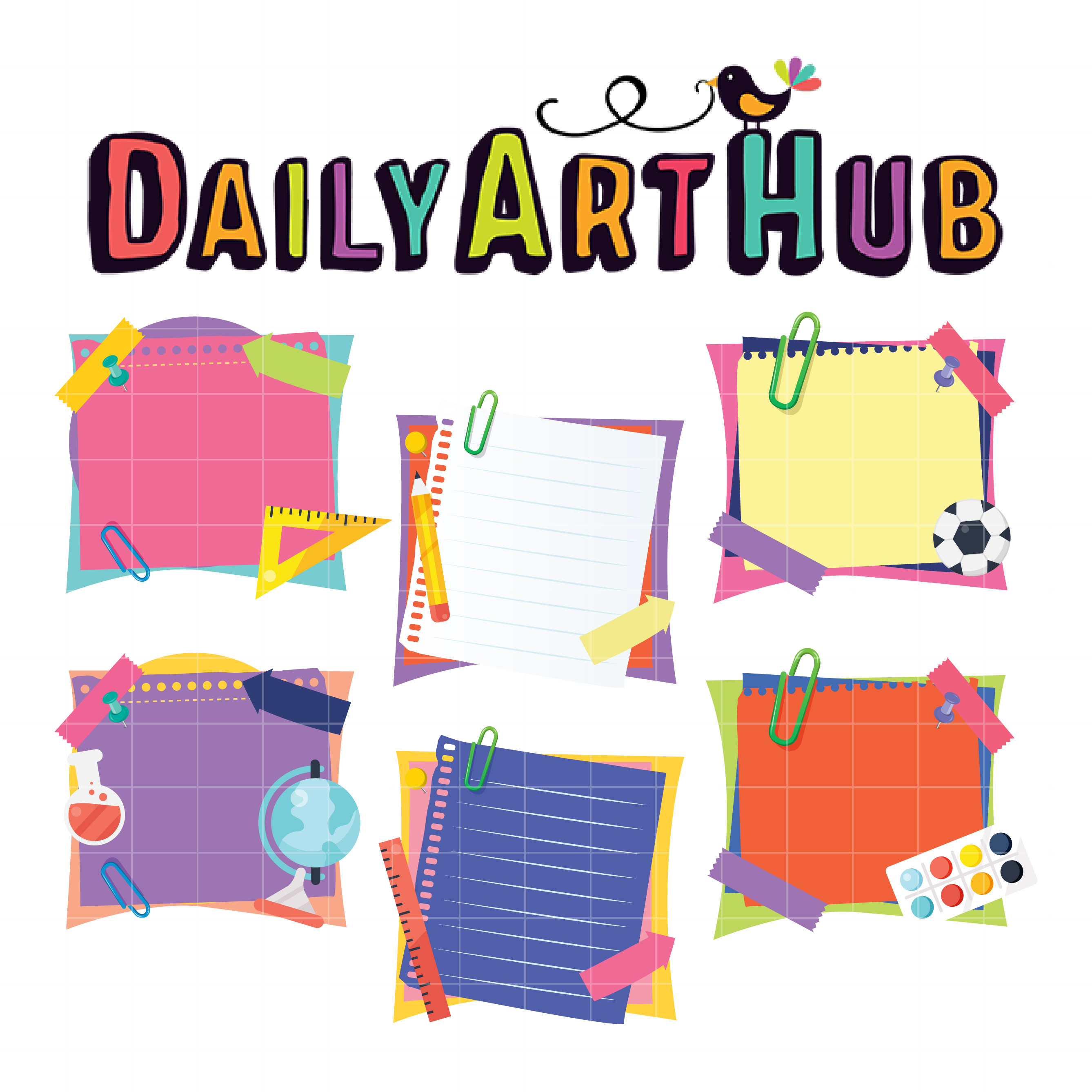 Online School Sticky Note Clip Art Set – Daily Art Hub – Free Clip Art ...