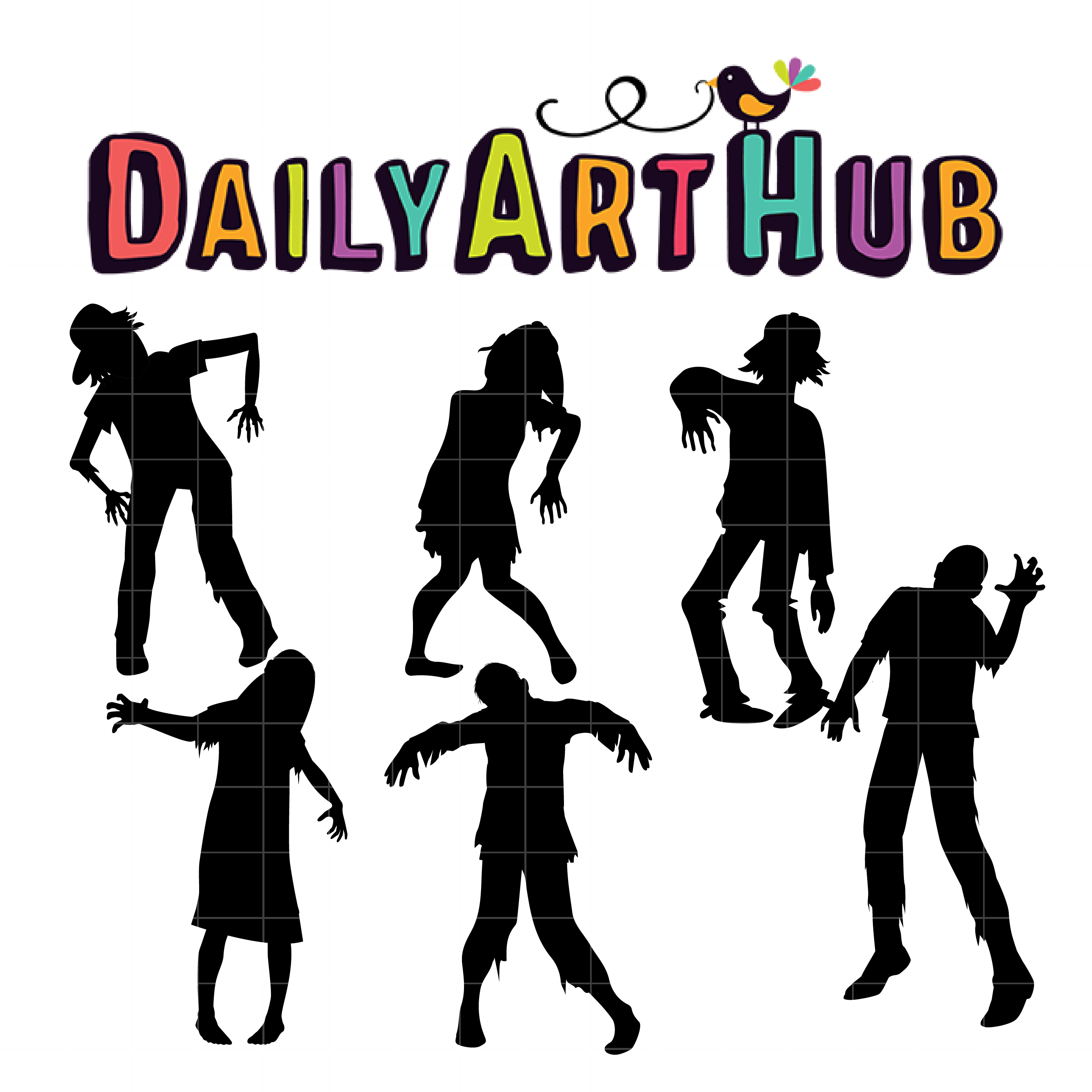 Creepy Zombies Clip Art Set – Daily Art Hub – Free Clip Art Everyday