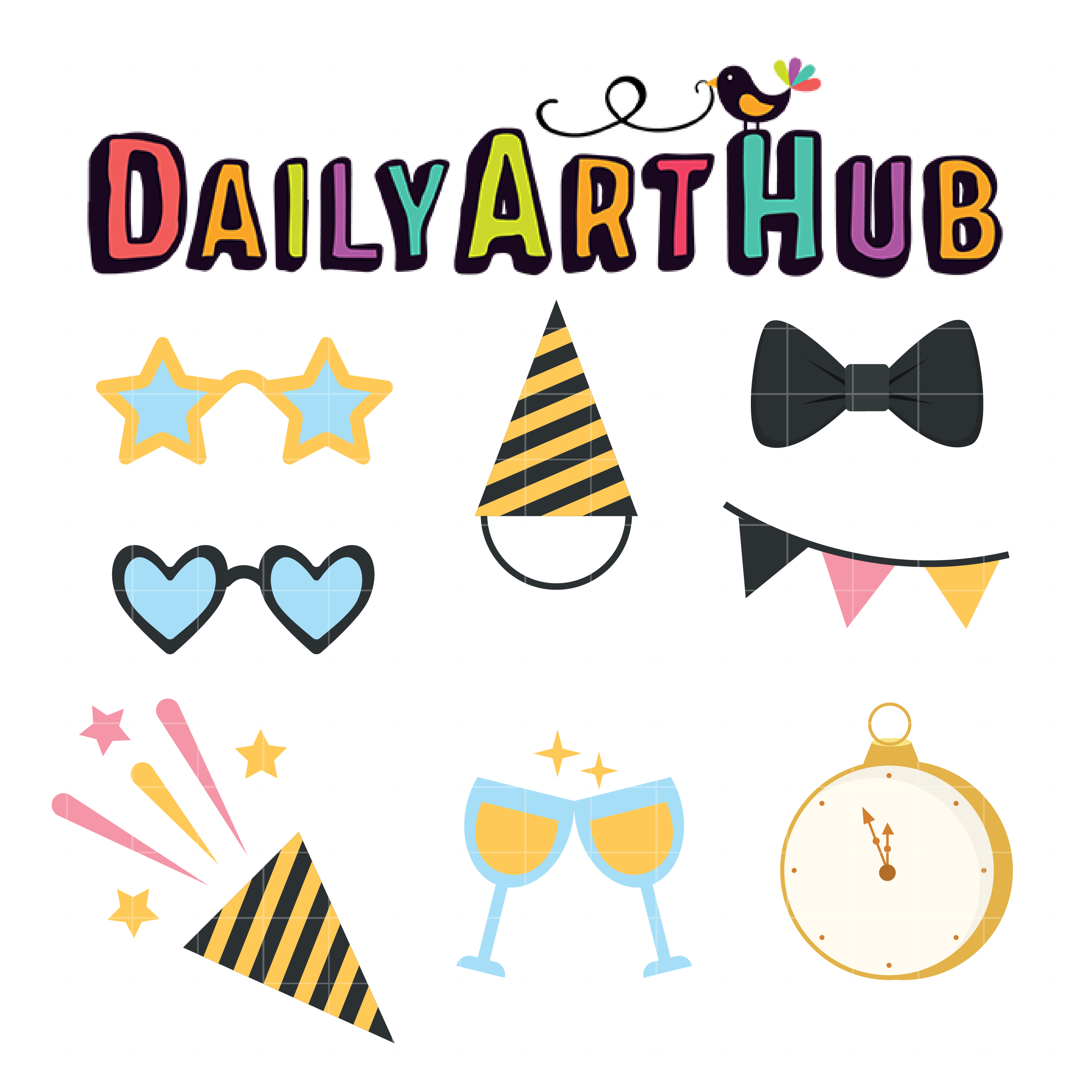 New Year Party Clip Art Set – Daily Art Hub – Free Clip Art Everyday