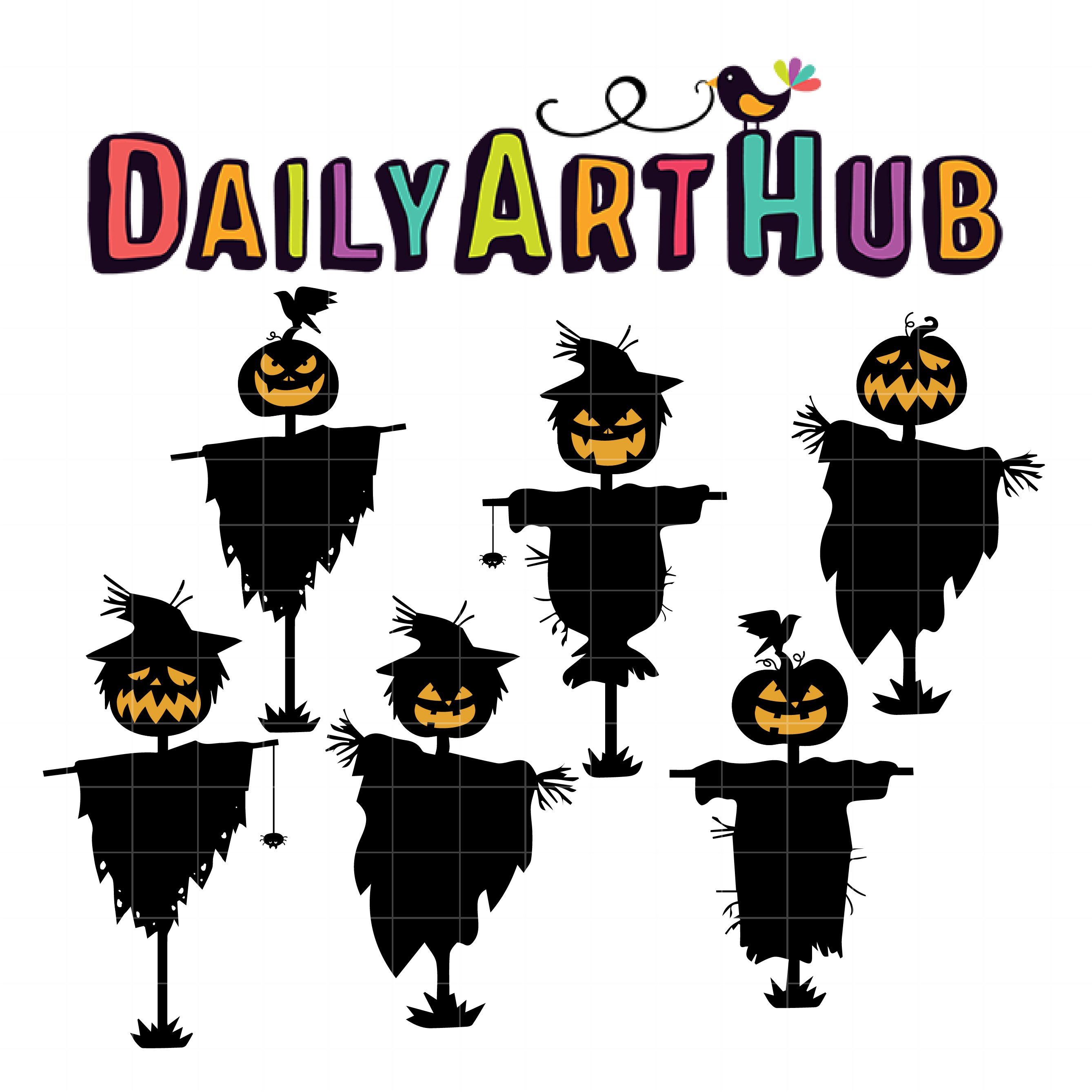 Pumpkin Scarecrow Clip Art Set – Daily Art Hub – Free Clip Art Everyday