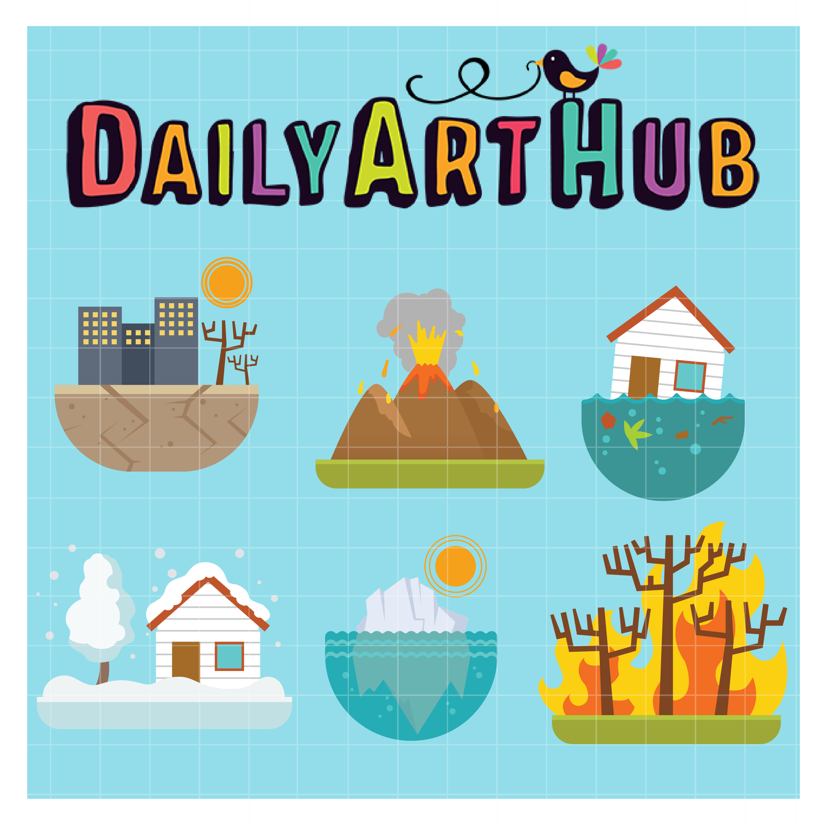 Earth Natural Disasters Clip Art Set – Daily Art Hub – Free Clip Art ...