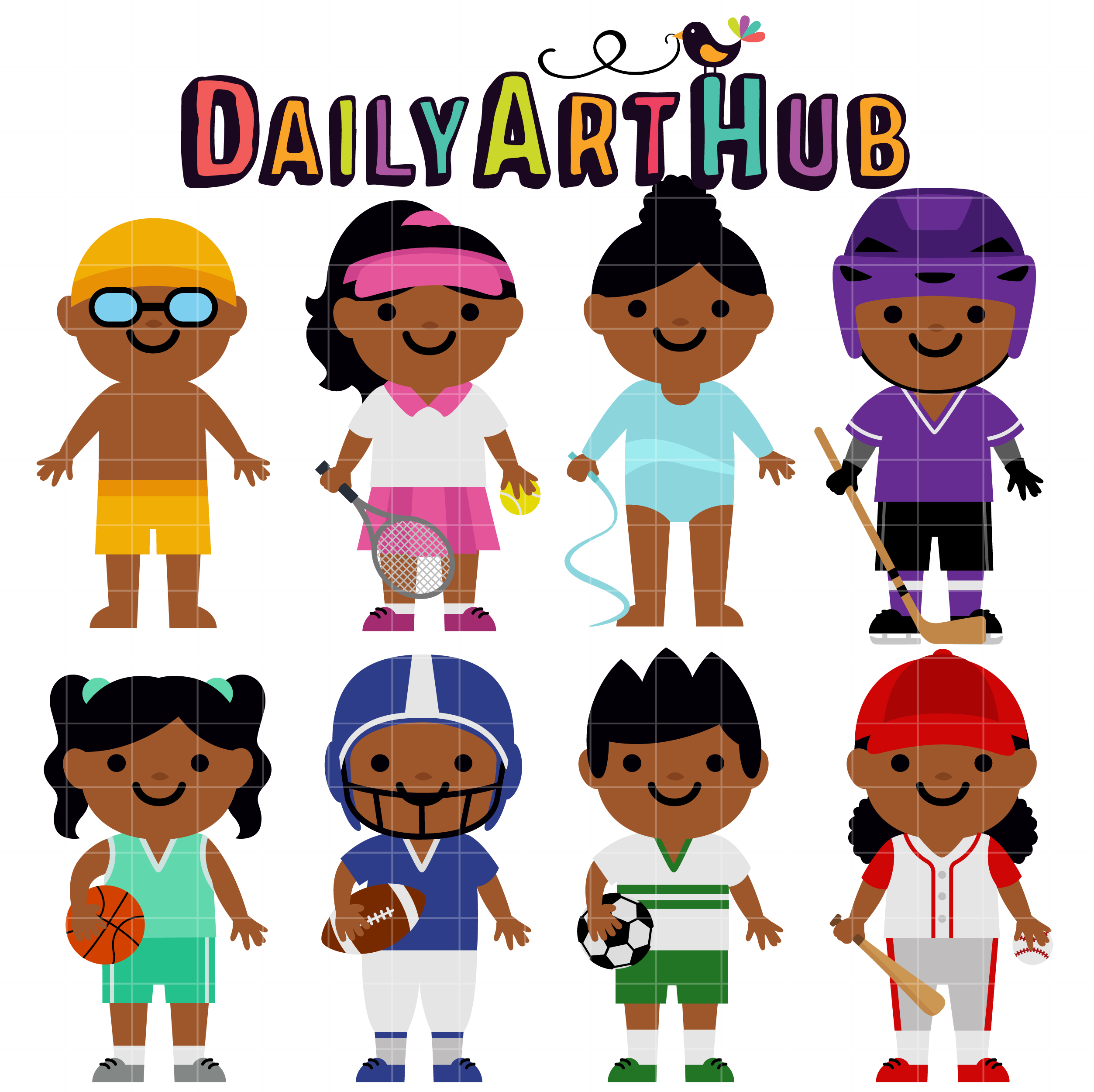 Sports Kids Clip Art Set – Daily Art Hub – Free Clip Art Everyday
