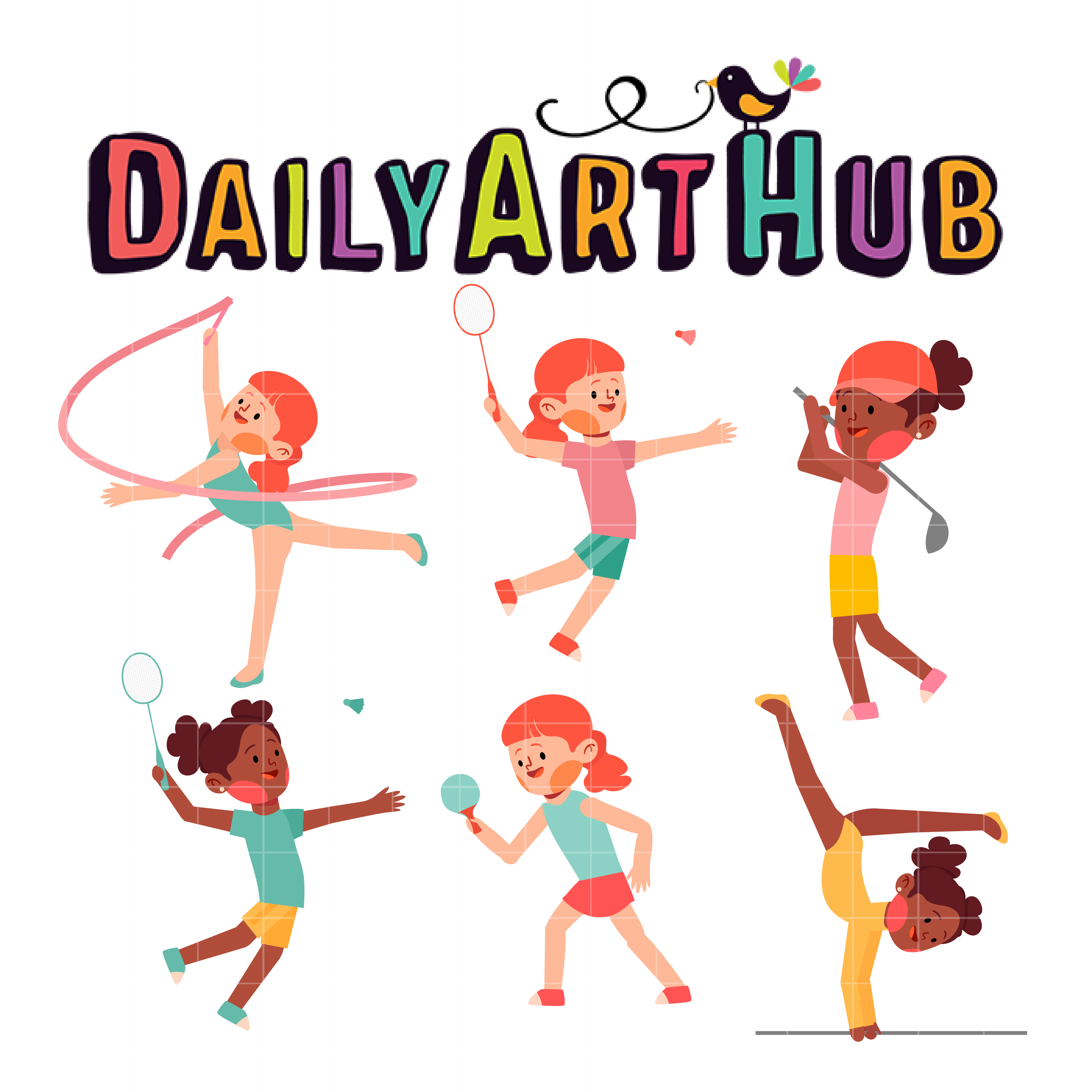 Sports Athlete Girls Clip Art Set – Daily Art Hub – Free Clip Art Everyday