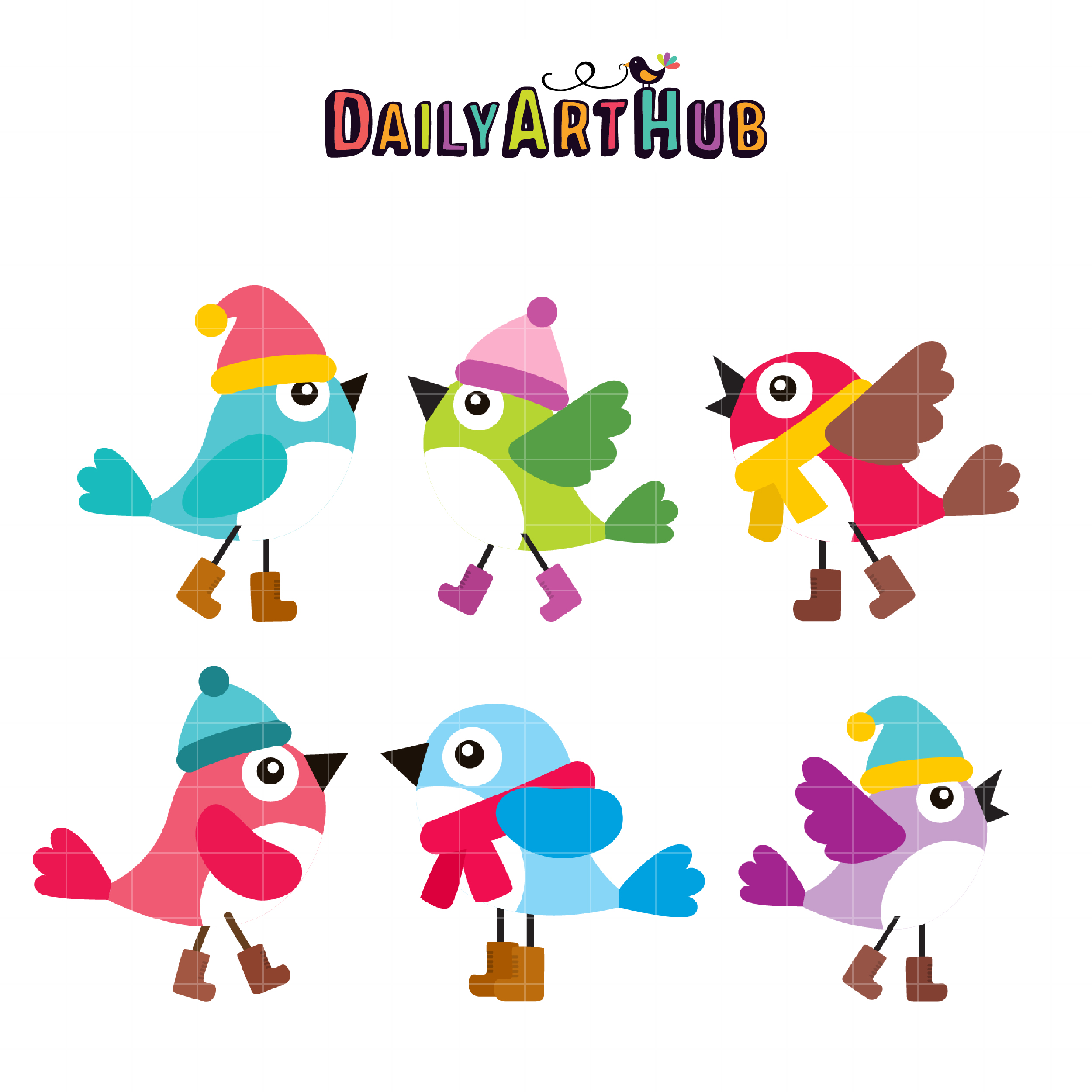 Cold Winter Birds Clip Art Set – Daily Art Hub – Free Clip Art Everyday