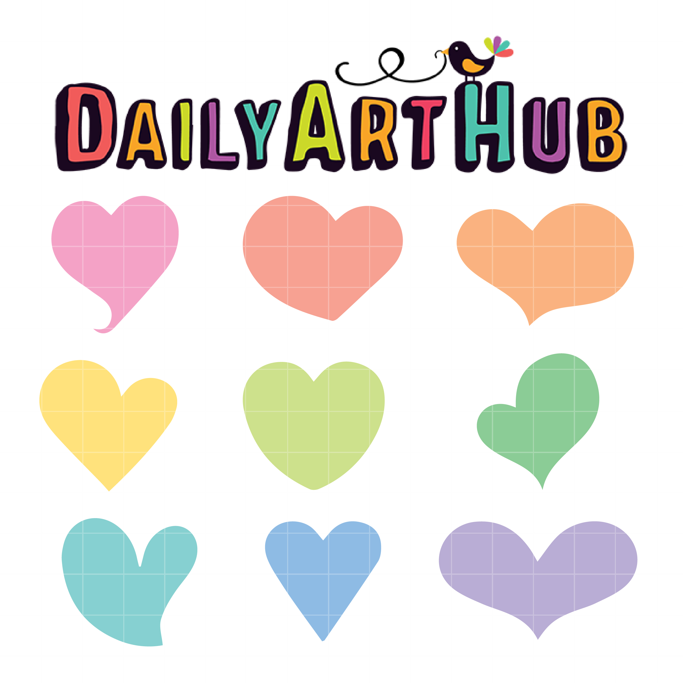 Pastel Heart Collection Clip Art Set – Daily Art Hub – Free Clip Art ...
