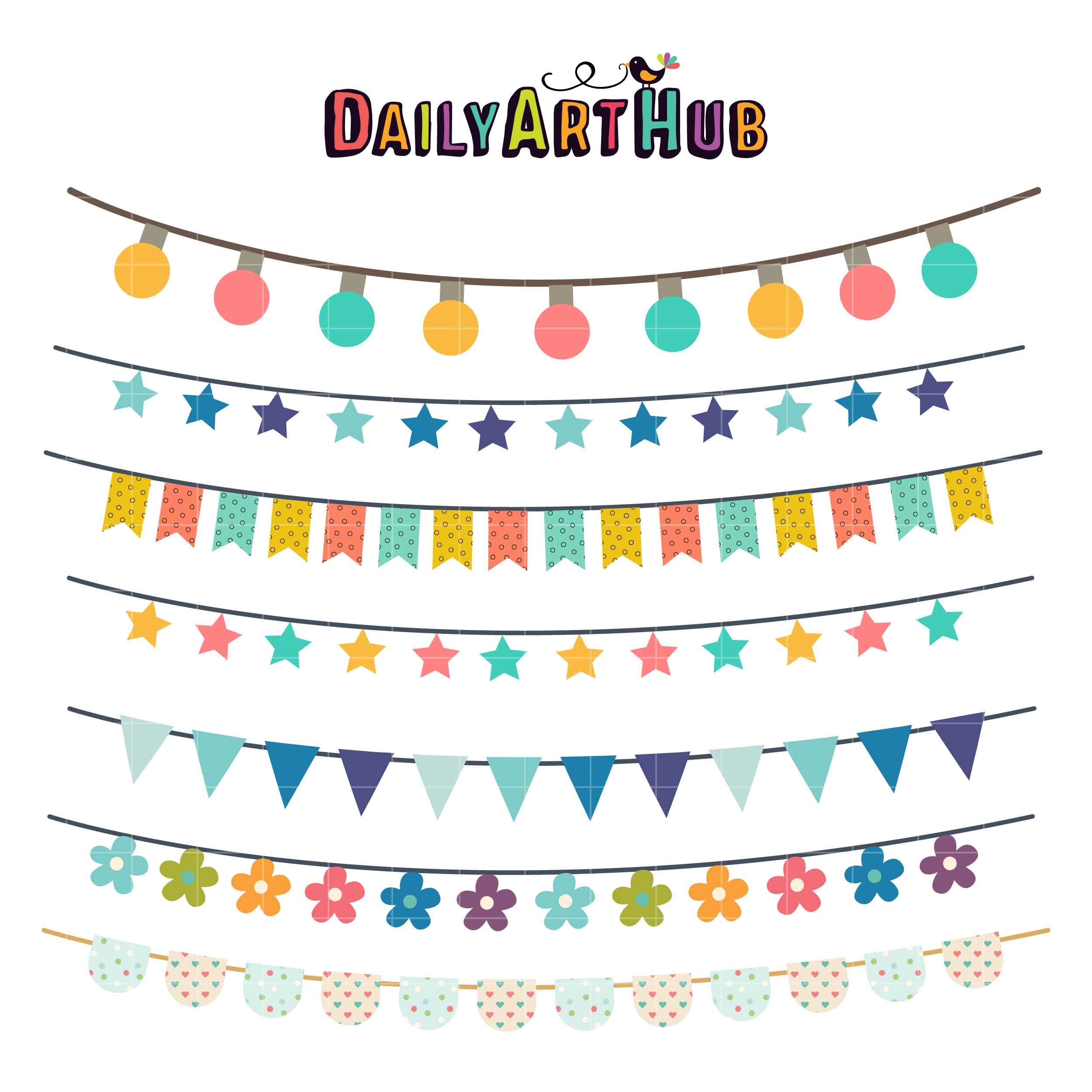 Cute Garland Clip Art Set – Daily Art Hub – Free Clip Art Everyday