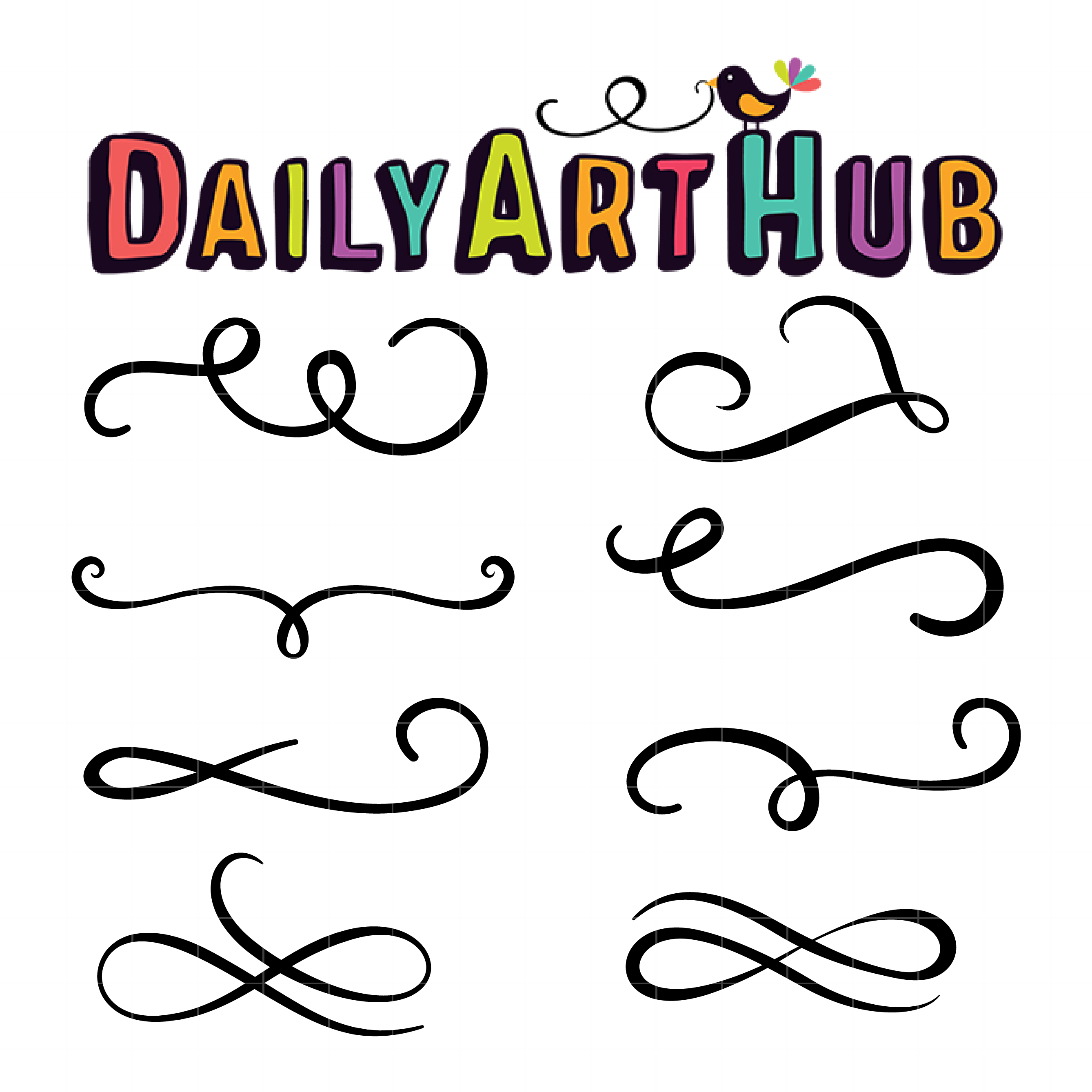 Doodle Swirl and Twirl Clip Art Set – Daily Art Hub – Free Clip Art ...