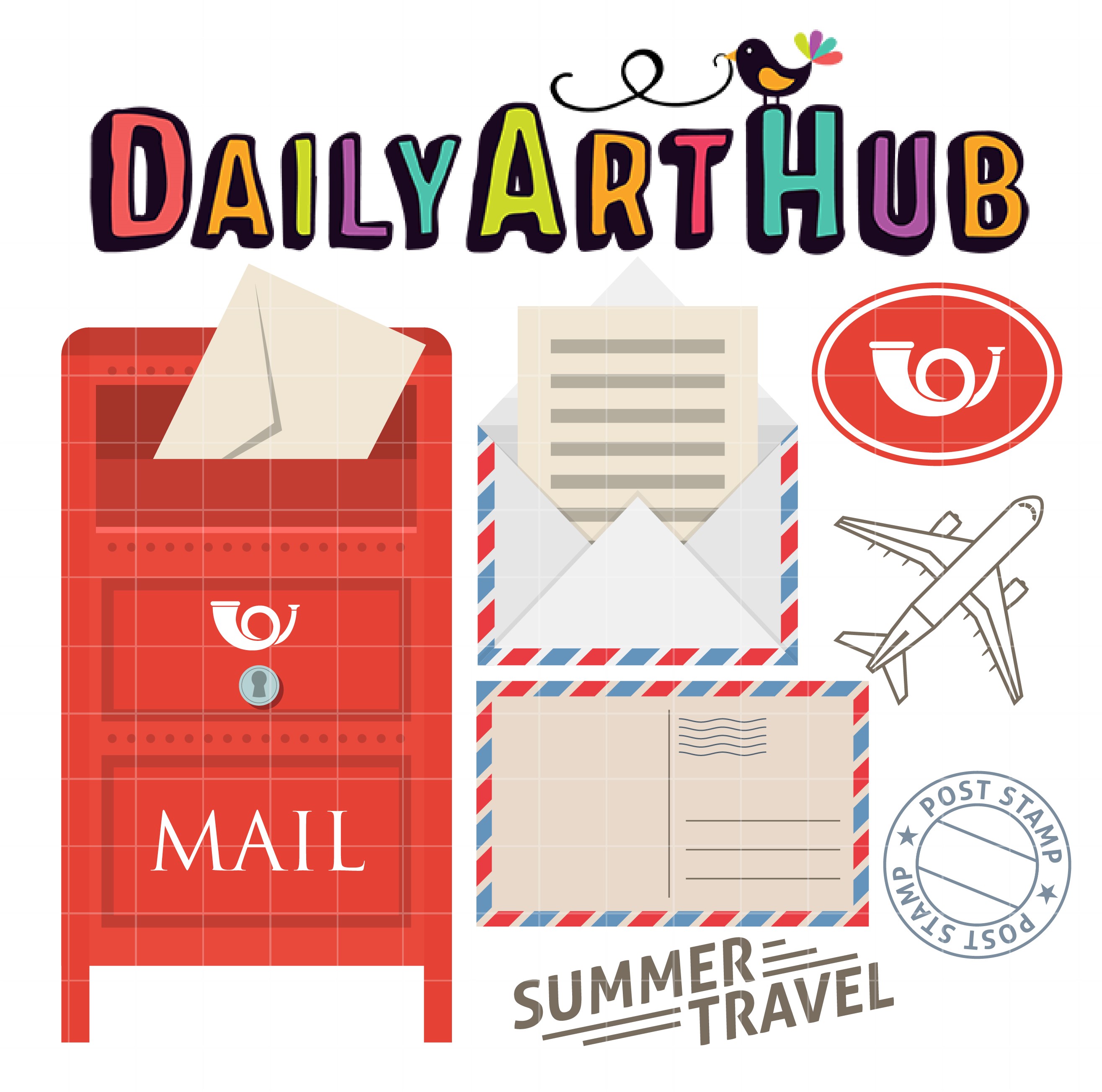 Mail Letters Elements Clip Art Set – Daily Art Hub – Free Clip Art Everyday