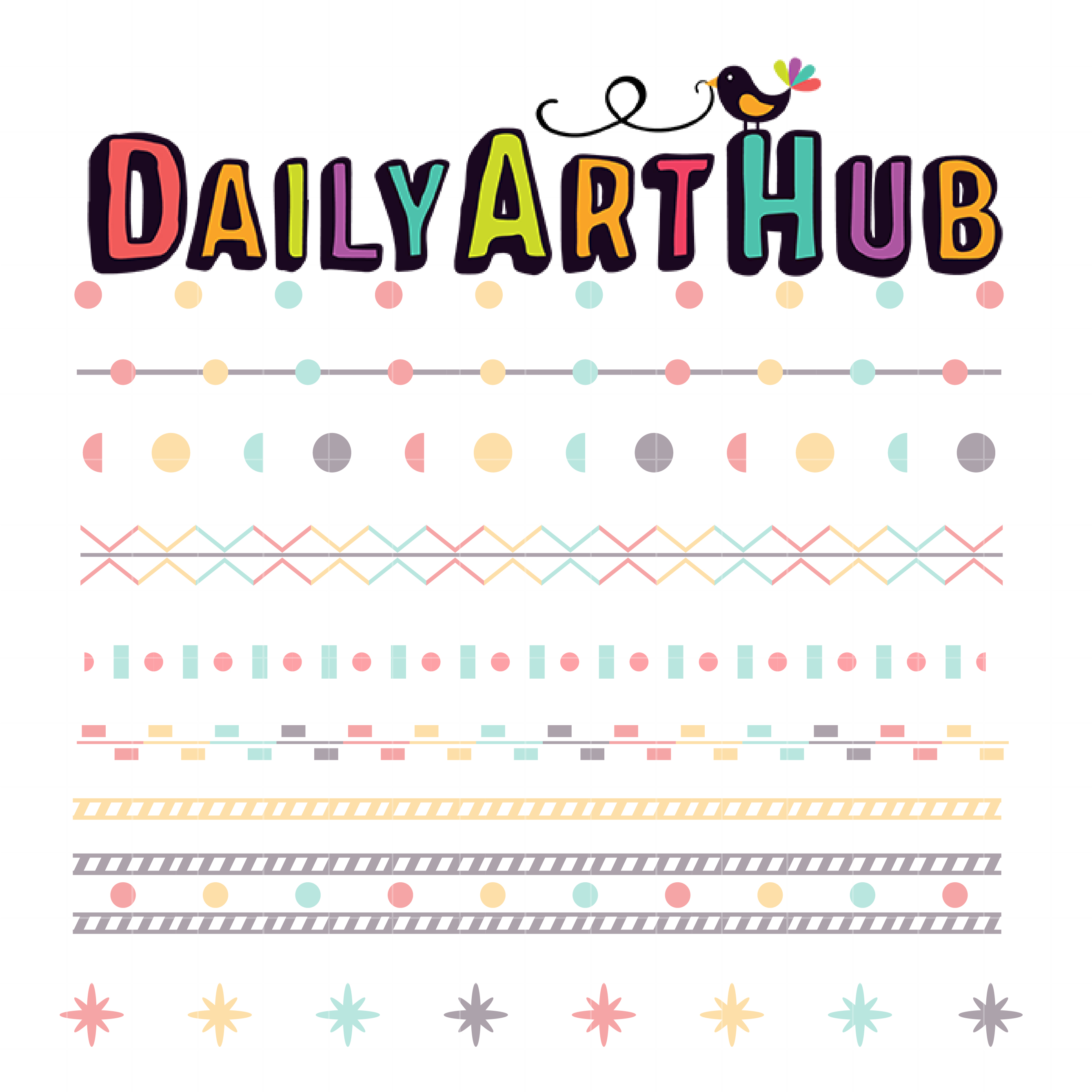 Pastel Border and Dividers Clip Art Set – Daily Art Hub – Free Clip Art ...
