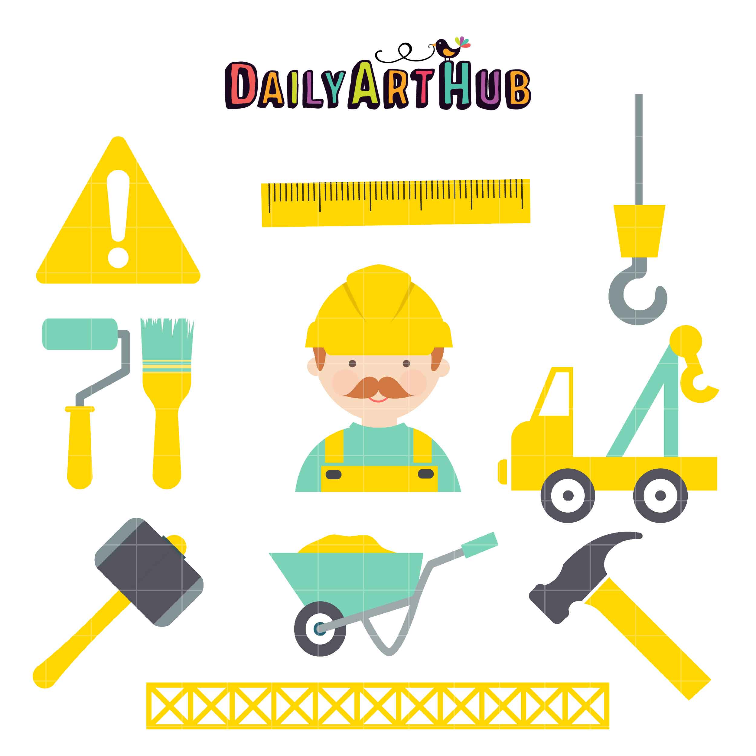 Construction Elements Clip Art Set – Daily Art Hub – Free Clip Art Everyday
