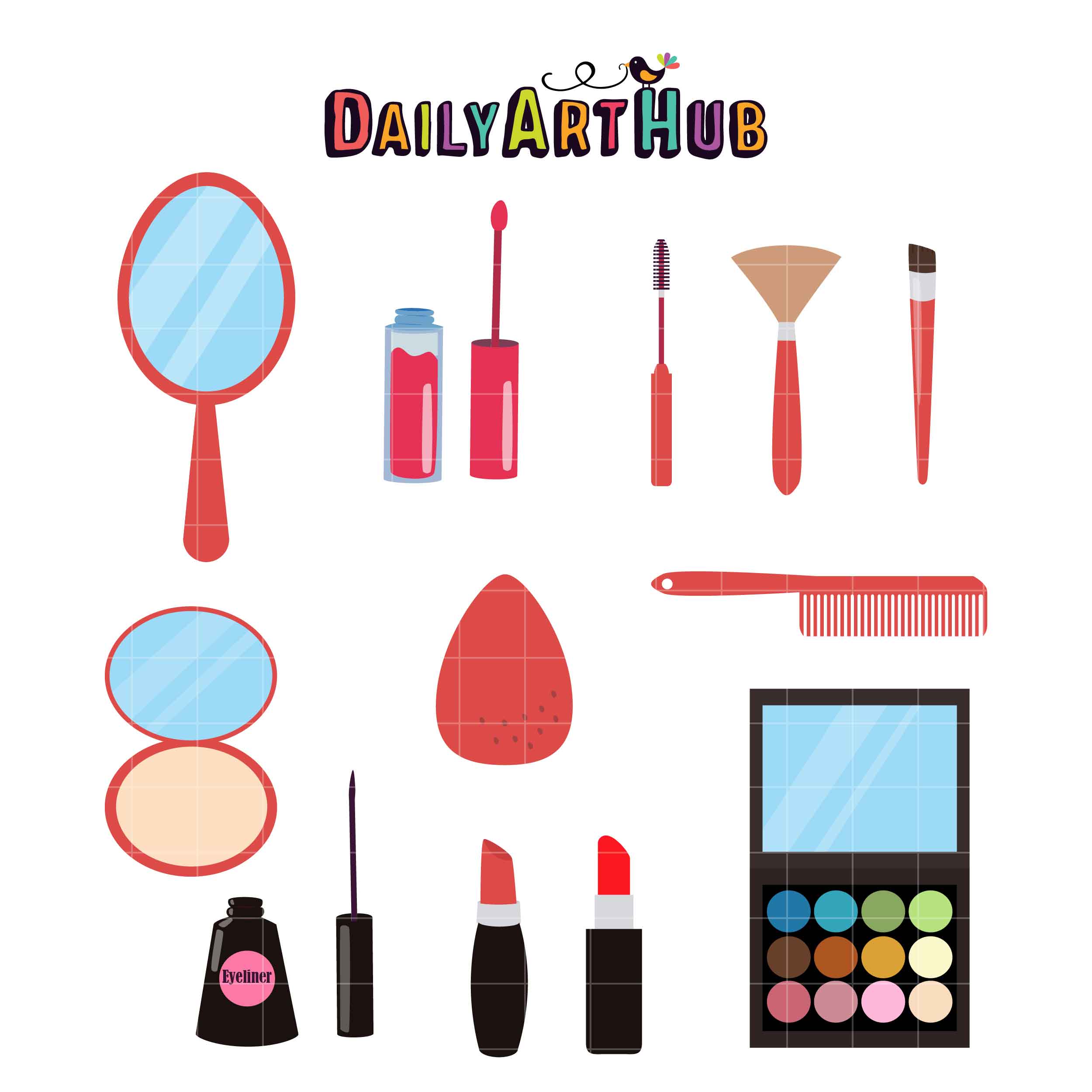 Make Up Cosmetics Clip Art Set – Daily Art Hub – Free Clip Art Everyday