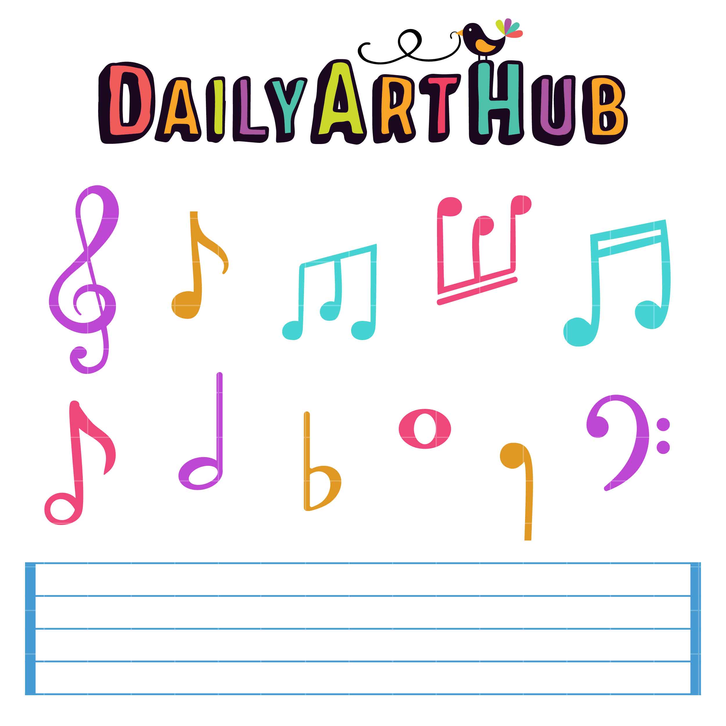 Simple Musical Notes – Daily Art Hub – Free Clip Art Everyday