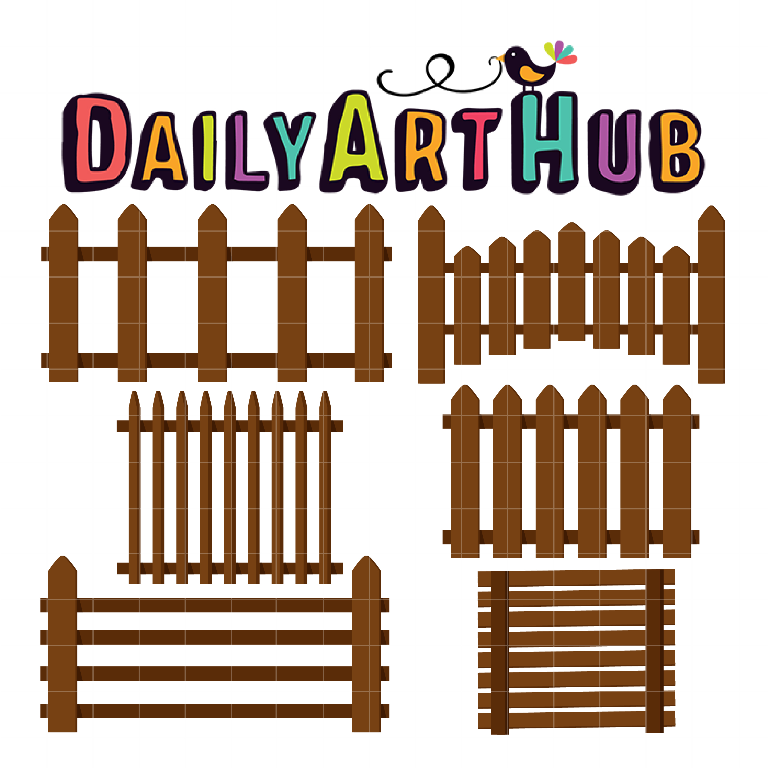 Wooden Fence Clip Art Set – Daily Art Hub – Free Clip Art Everyday