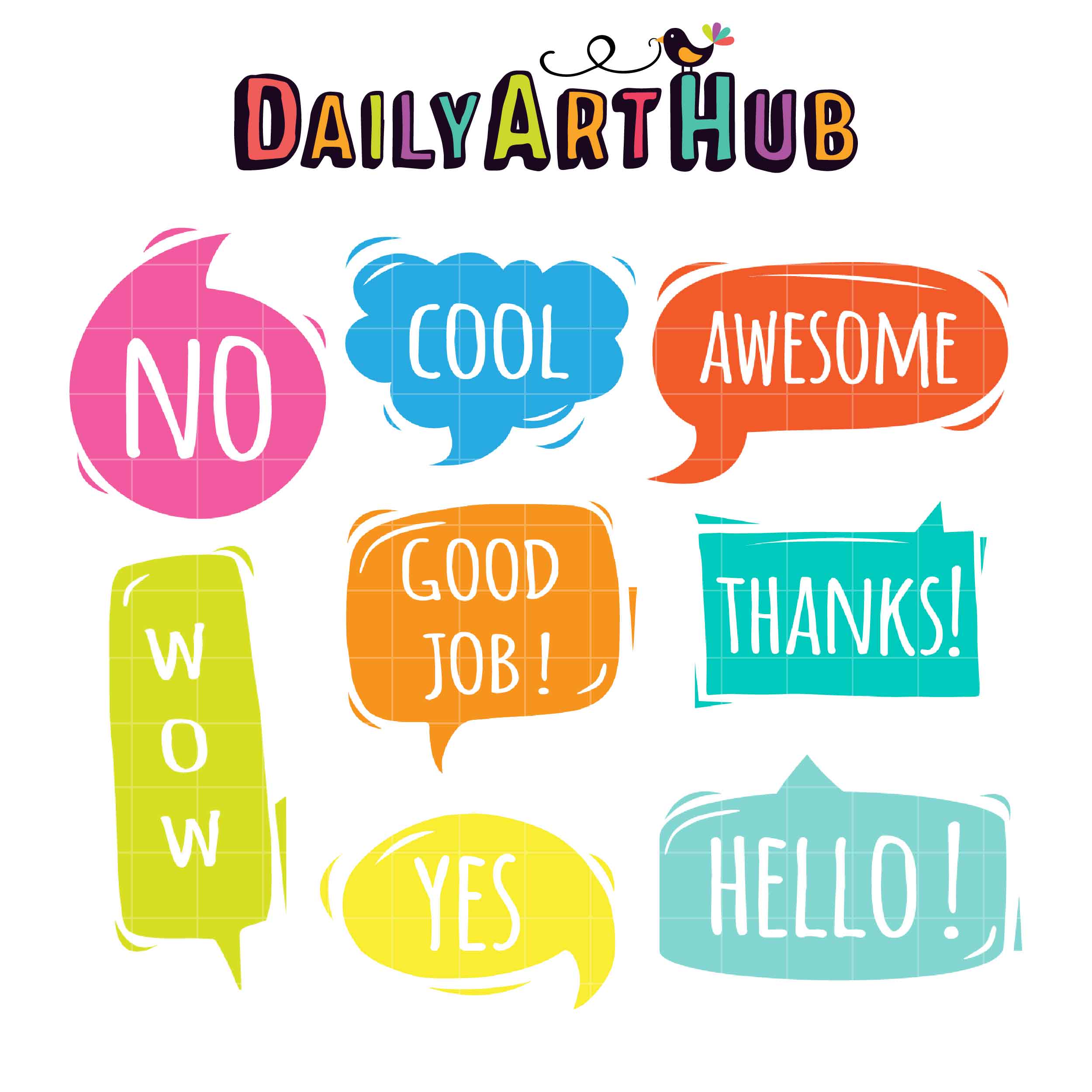 Dialog Bubble Clip Art Set – Daily Art Hub – Free Clip Art Everyday
