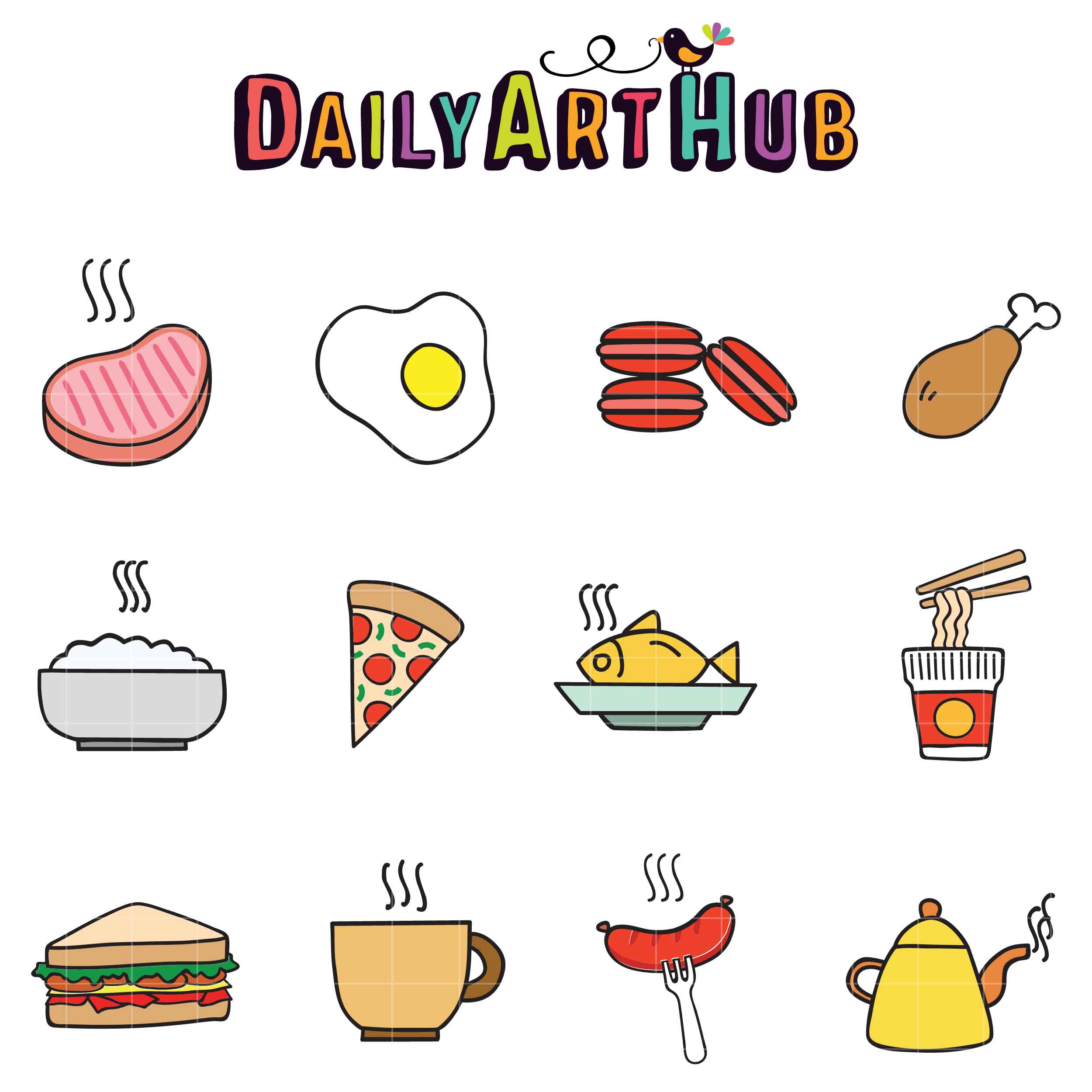 Foodies Icons Clip Art Set – Daily Art Hub – Free Clip Art Everyday