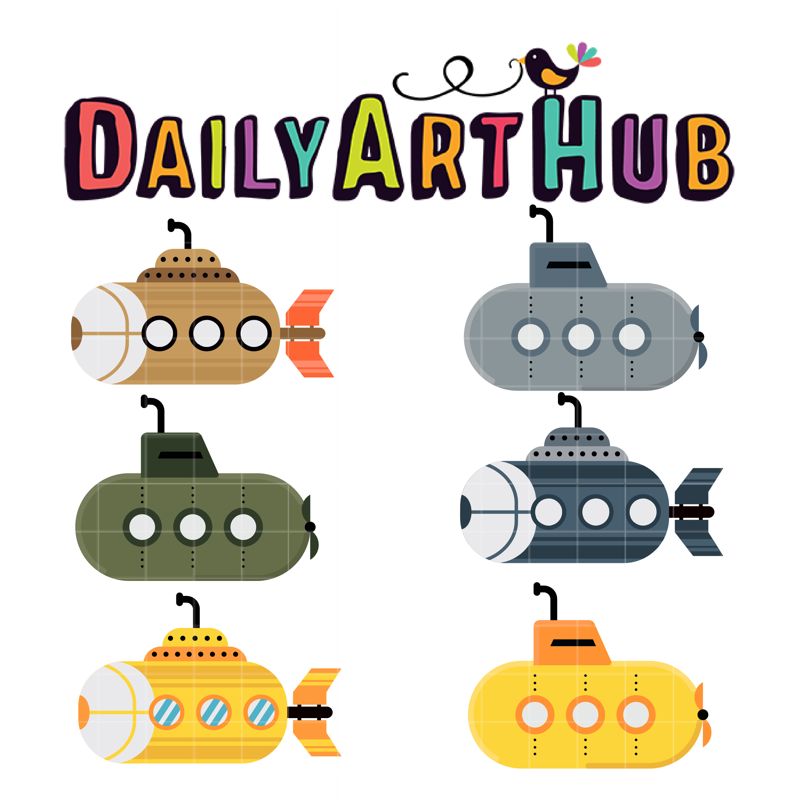Submarine Collection – Daily Art Hub – Free Clip Art Everyday