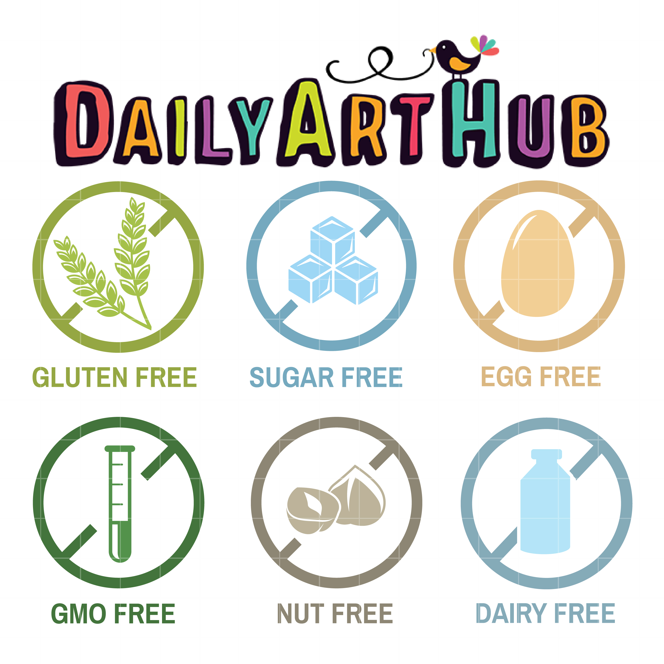 Food Allergens Label and Icon Signs Clip Art Set – Daily Art Hub – Free ...