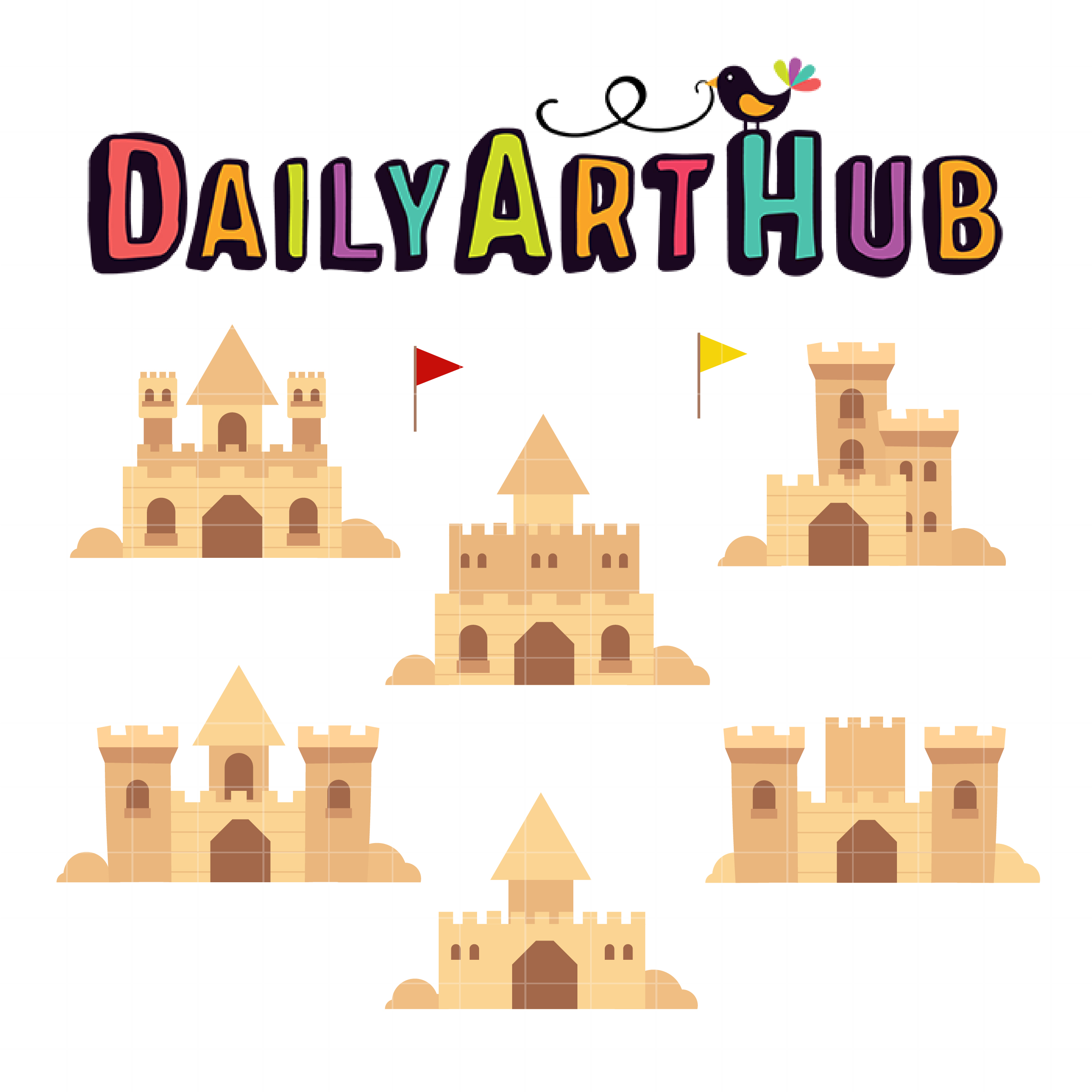 Sand Castle Clip Art Set – Daily Art Hub – Free Clip Art Everyday