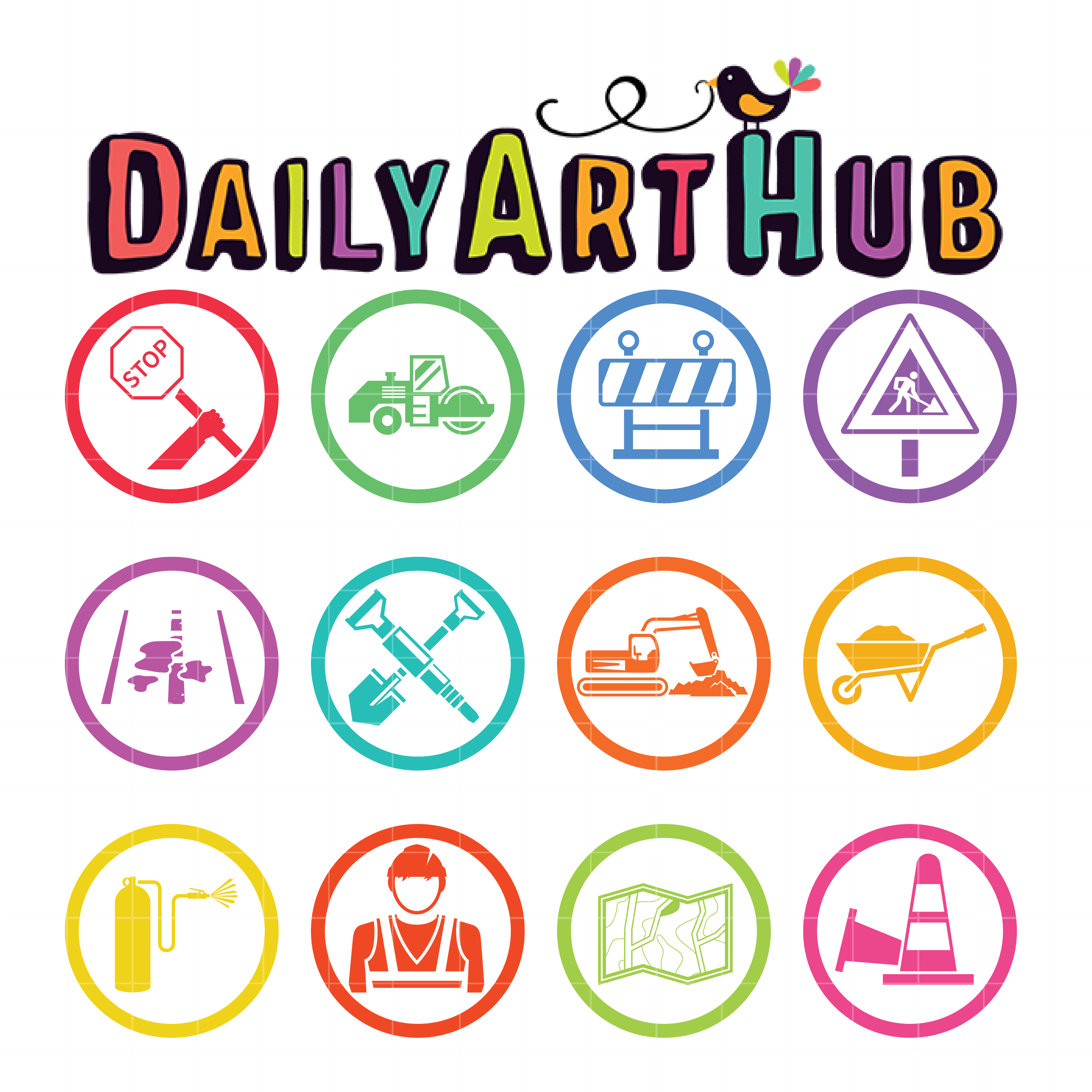Construction Site Icons Clip Art Set – Daily Art Hub – Free Clip Art ...